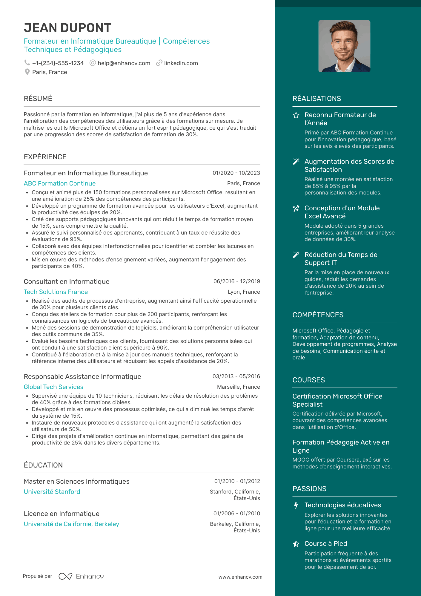 CV de formateur : Télécharger le modèle gratuit en ligne