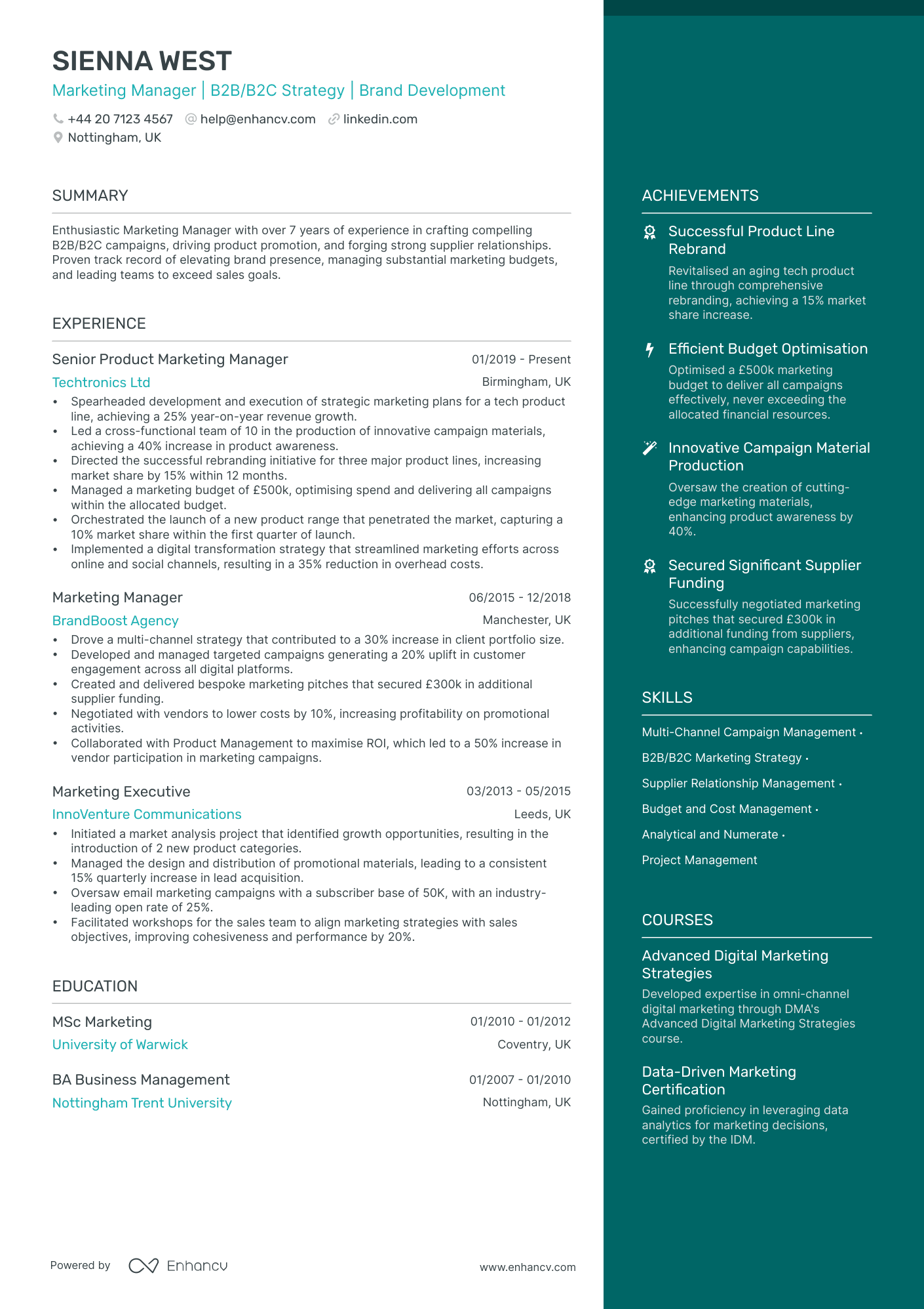 Product Marketing Manager CV Examples & Guide for 2025