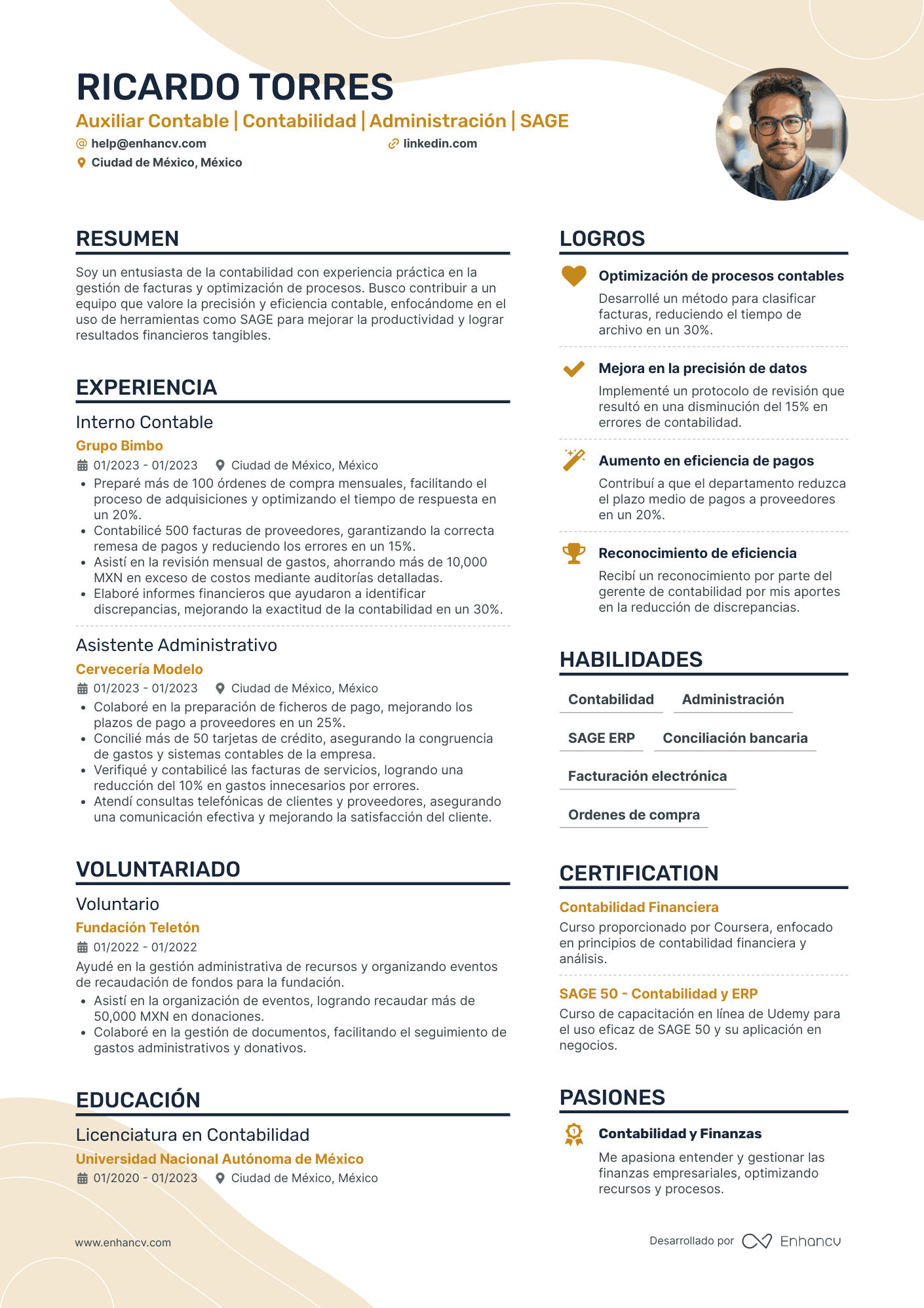 CV Contabilidad: Modelos y Ejemplos de Currículum Vitae