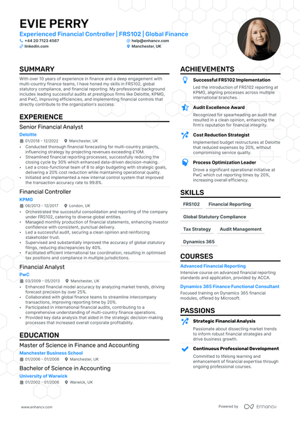 Financial Controller CV Examples & Guide for 2024 Financial Controller CV Examples & Guide for 2024