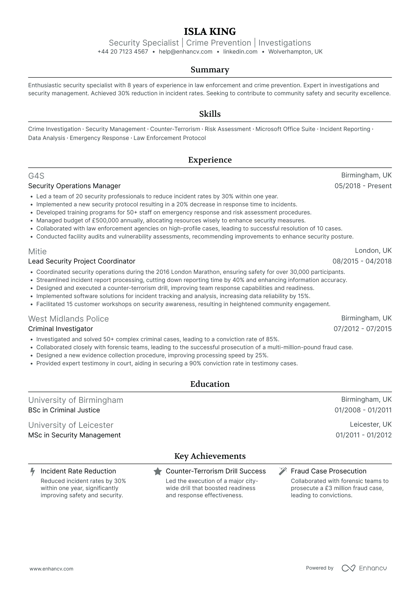 Police Officer CV Examples & Guide for 2026