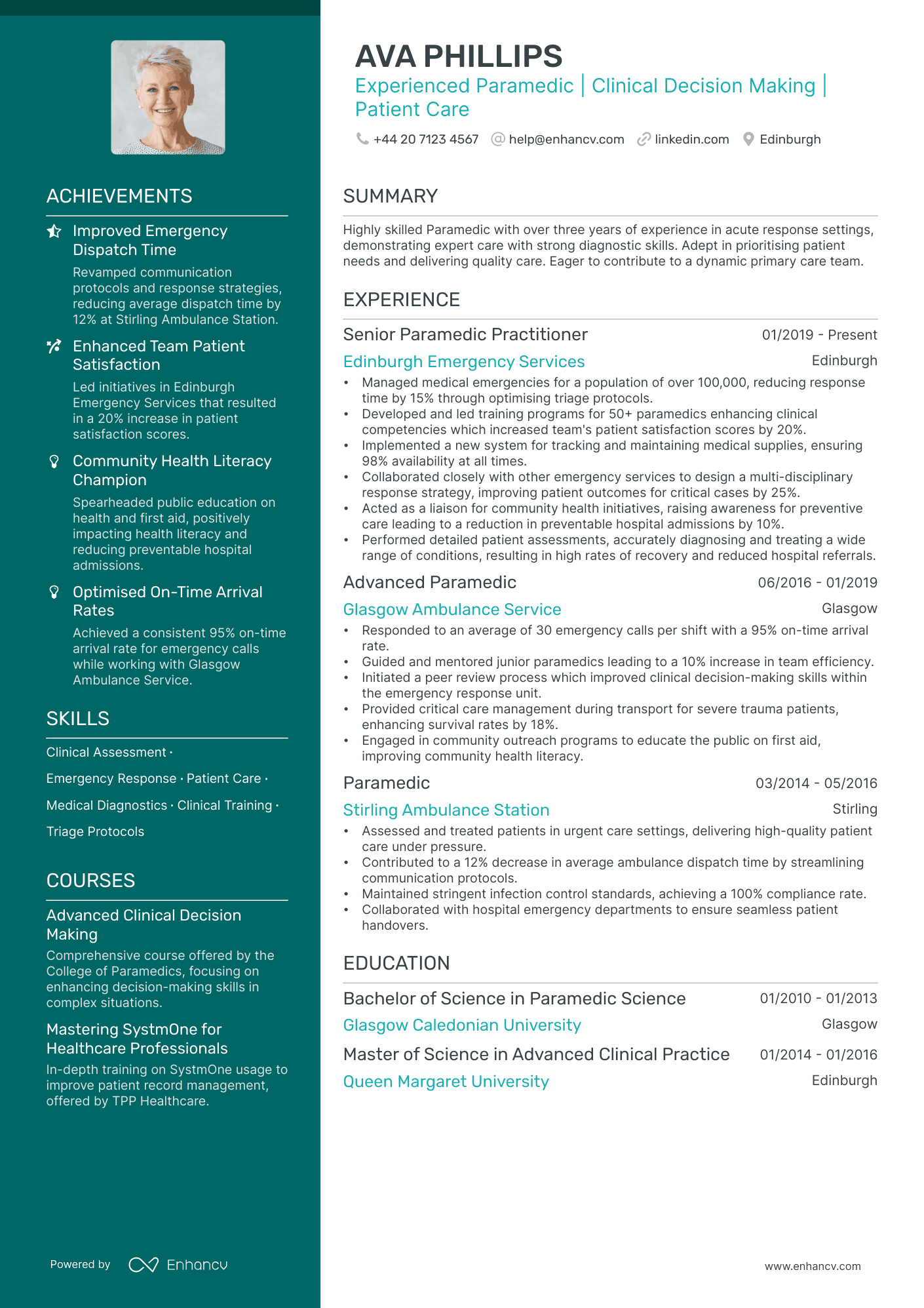 Paramedic CV Examples & Guide for 2025