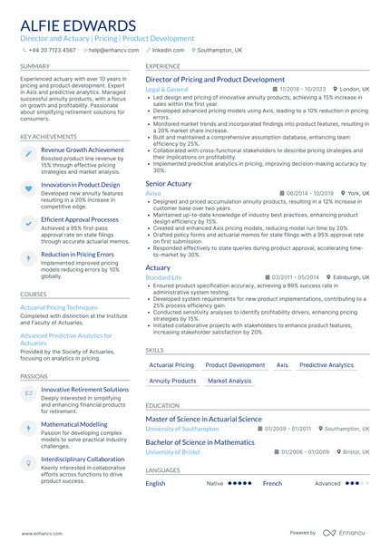 Actuary CV Examples & Guide for 2026