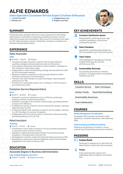 Shop Assistant CV Examples & Guide for 2026
