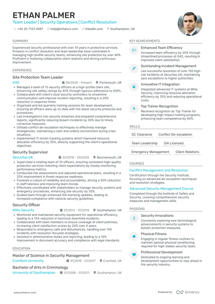 Security Guard CV Examples & Guide for 2026