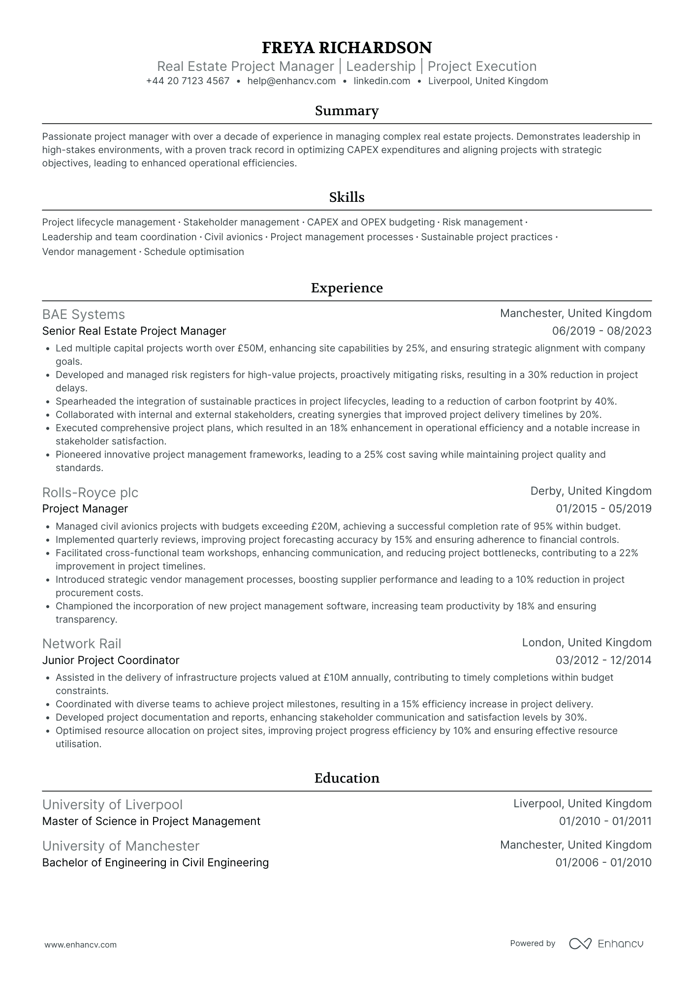 Senior Project Manager CV Examples & Guide for 2025