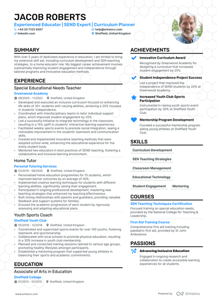 Private Tutor CV Examples & Guide for 2024