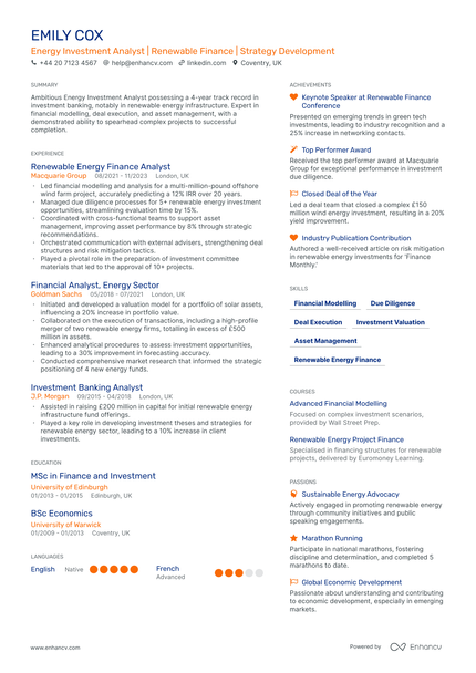 Investment Banking CV Examples & Guide for 2025