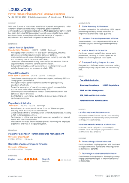 Payroll Manager CV Examples & Guide for 2025