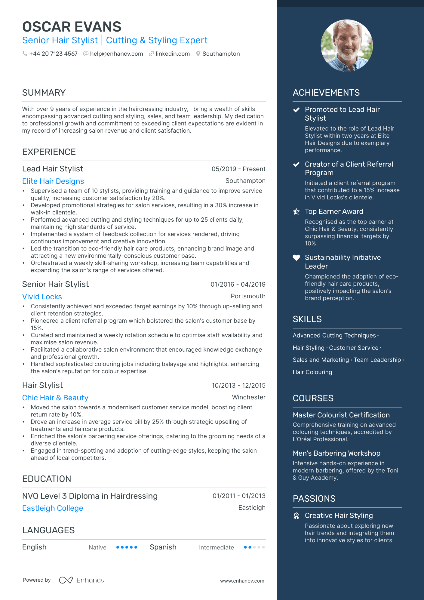 Hairdresser CV Examples & Guide for 2025