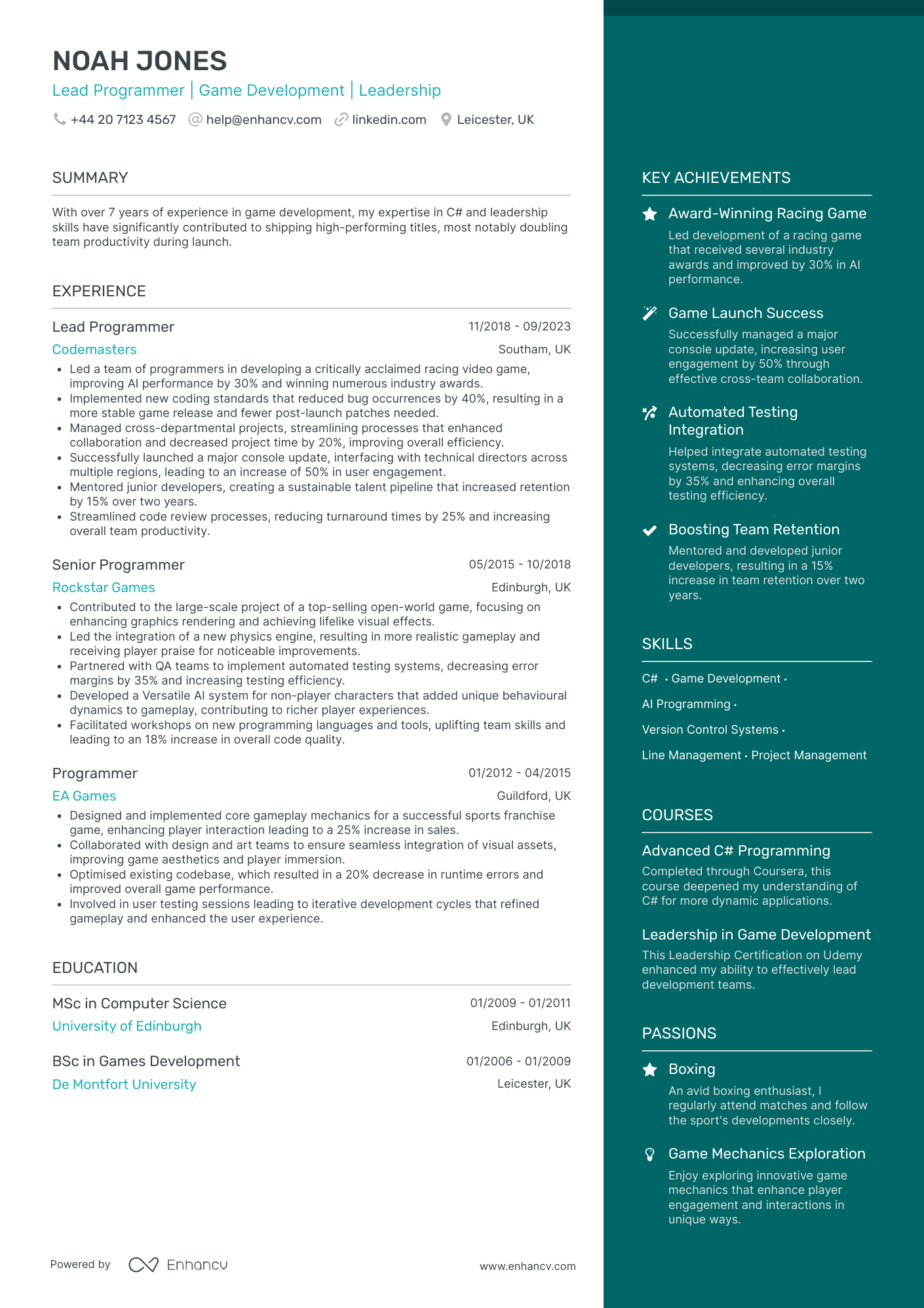 Programmer CV Examples & Guide for 2025