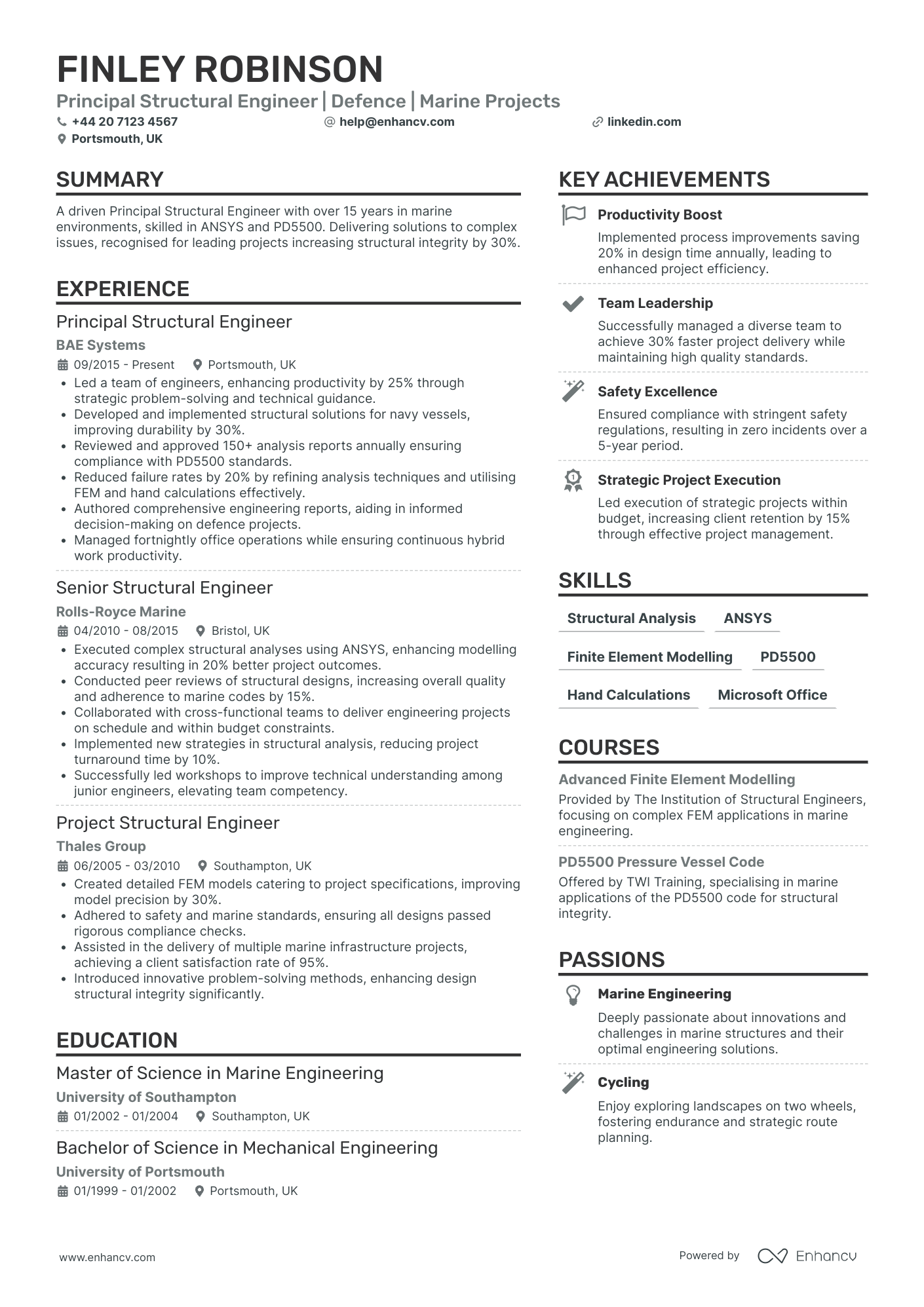 Structural Engineer CV Examples & Guide for 2026