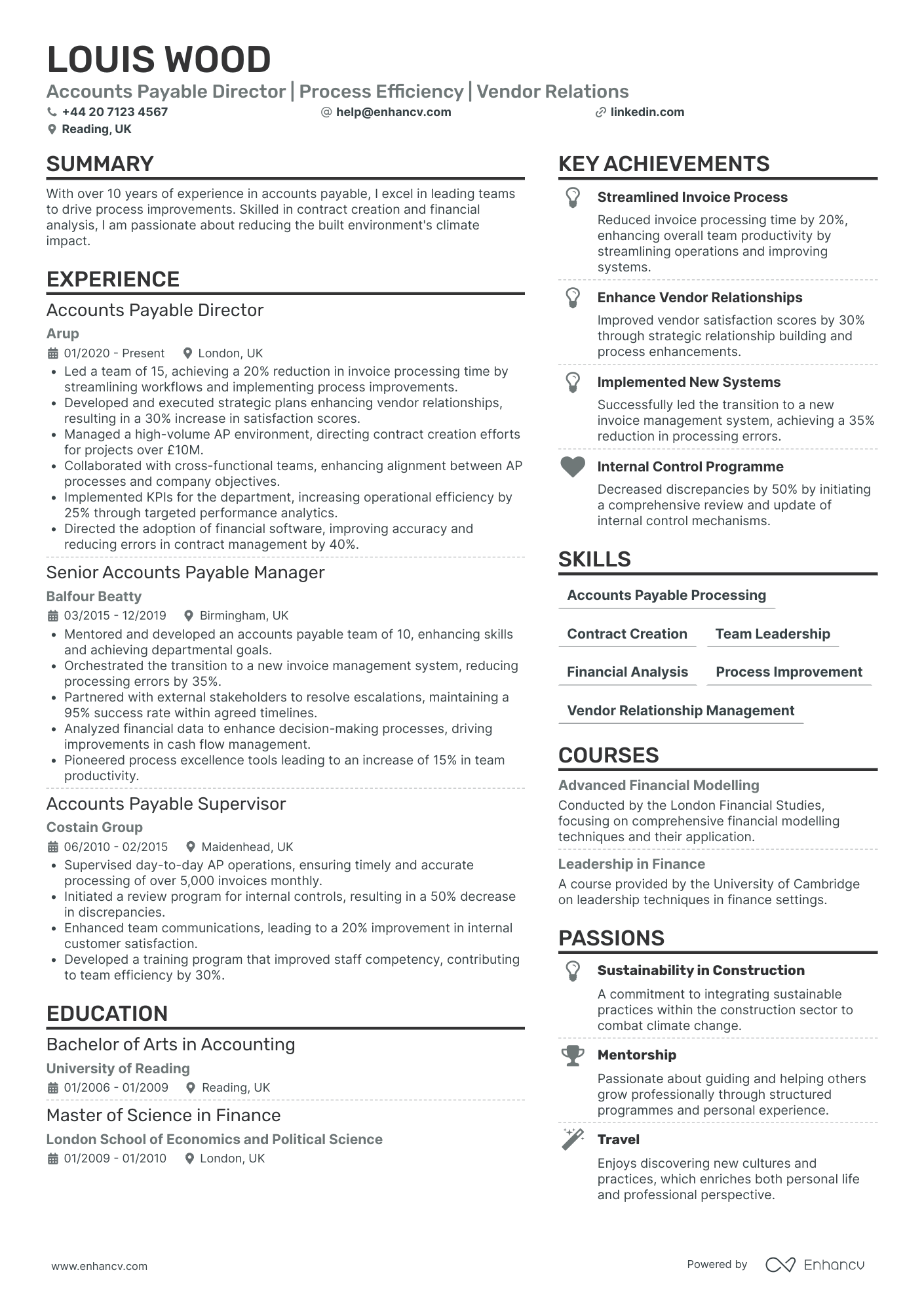 Accounts Payable CV Examples & Guide for 2026