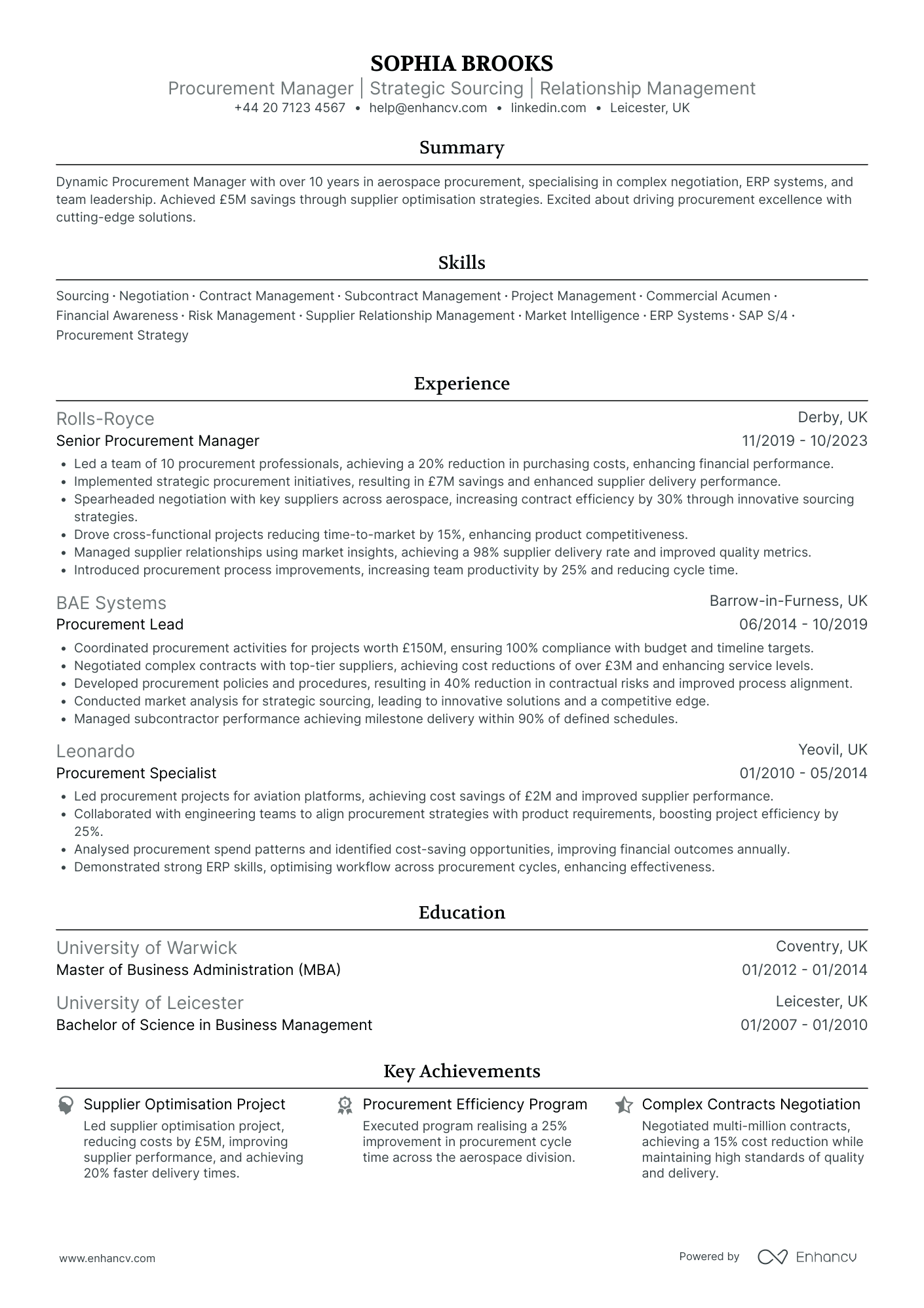 Facilities Manager CV Examples & Guide for 2026