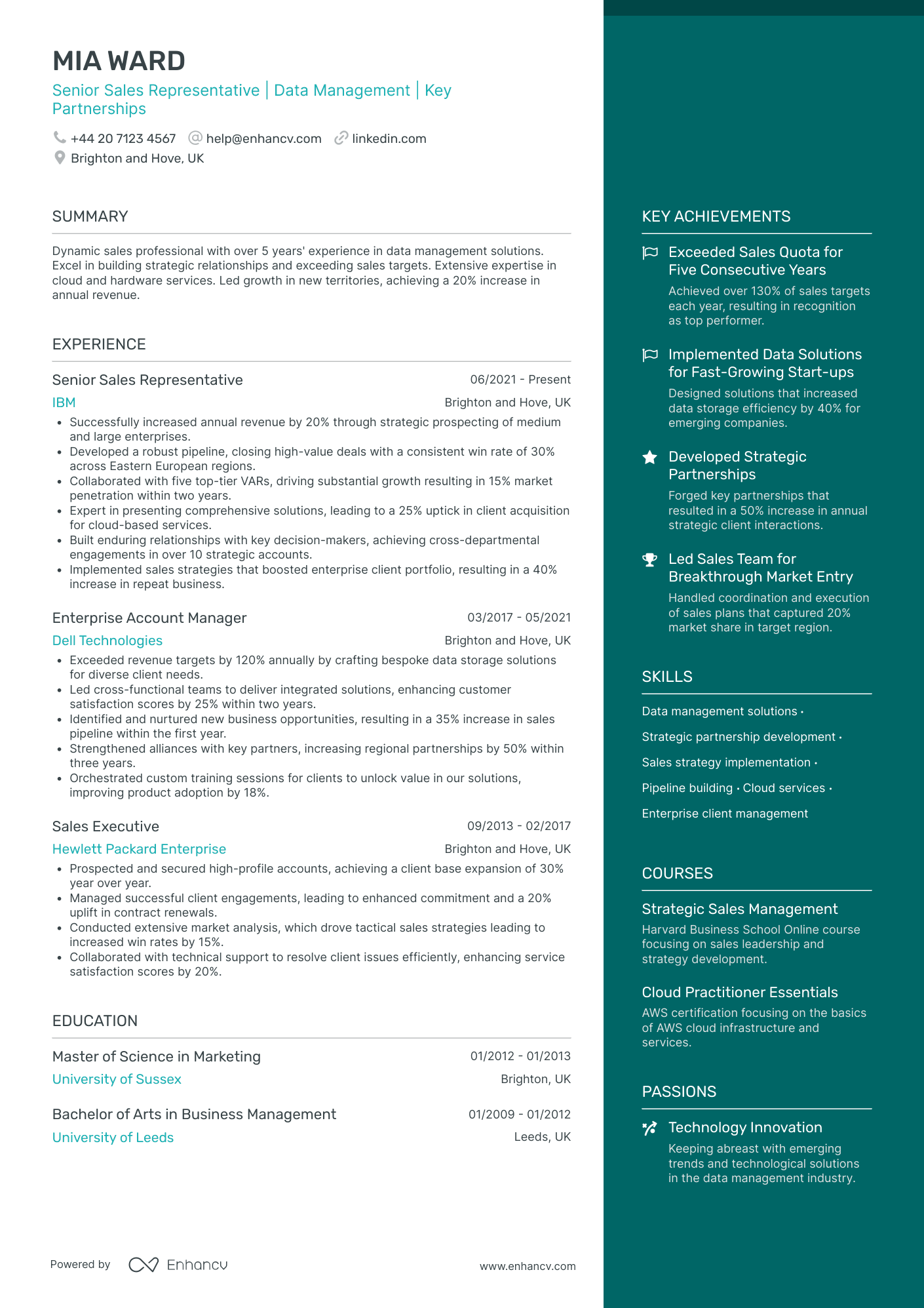 Sales Representative CV Examples & Guide for 2026