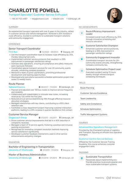 Bus Driver CV Examples & Guide for 2026