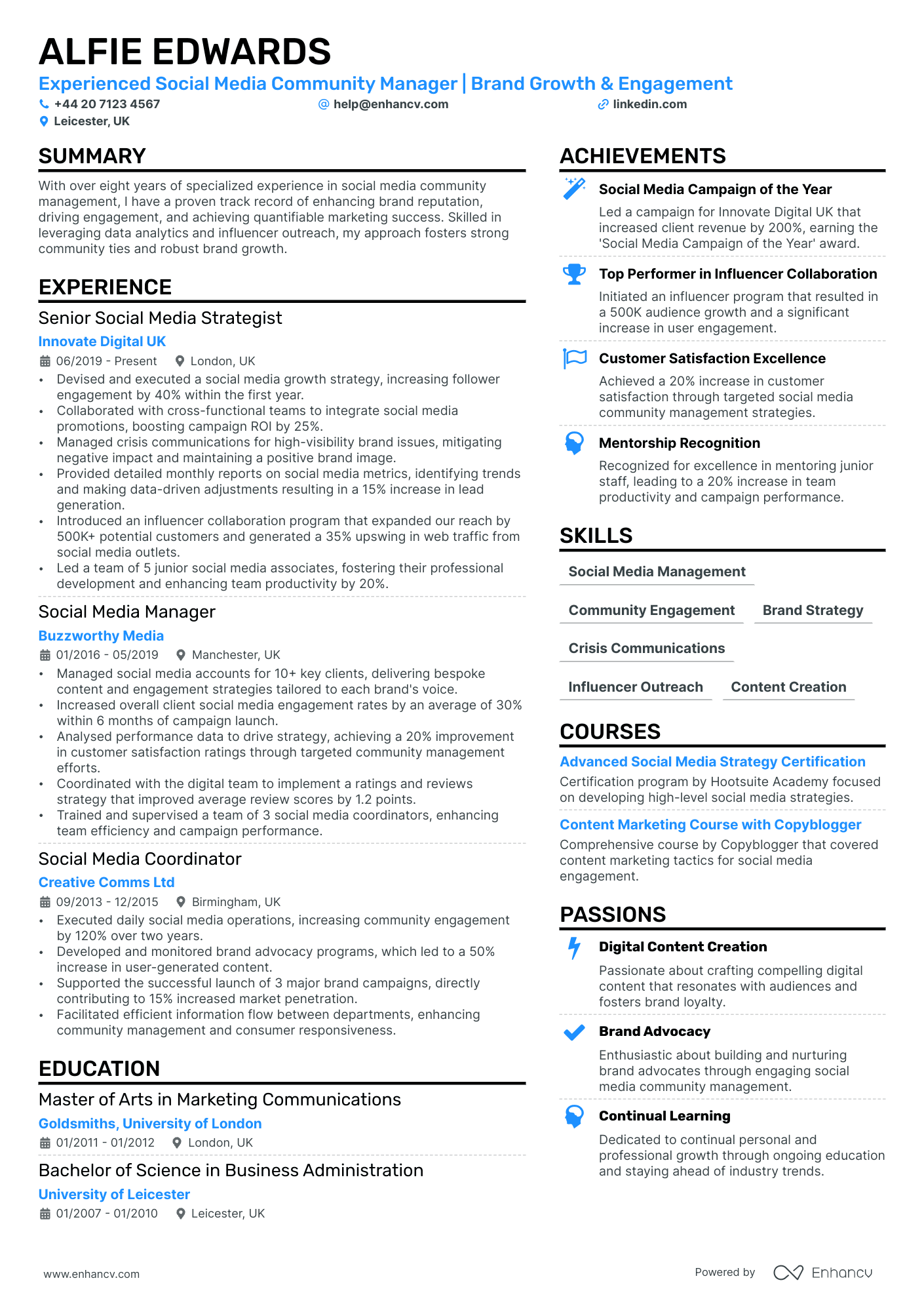 Community Manager CV Examples & Guide for 2024