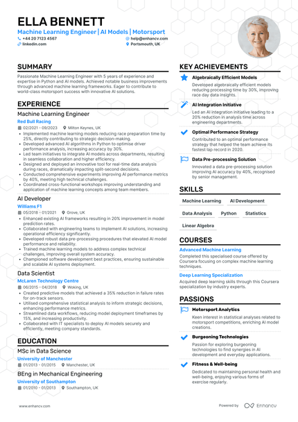 Machine Learning CV Examples & Guide for 2026