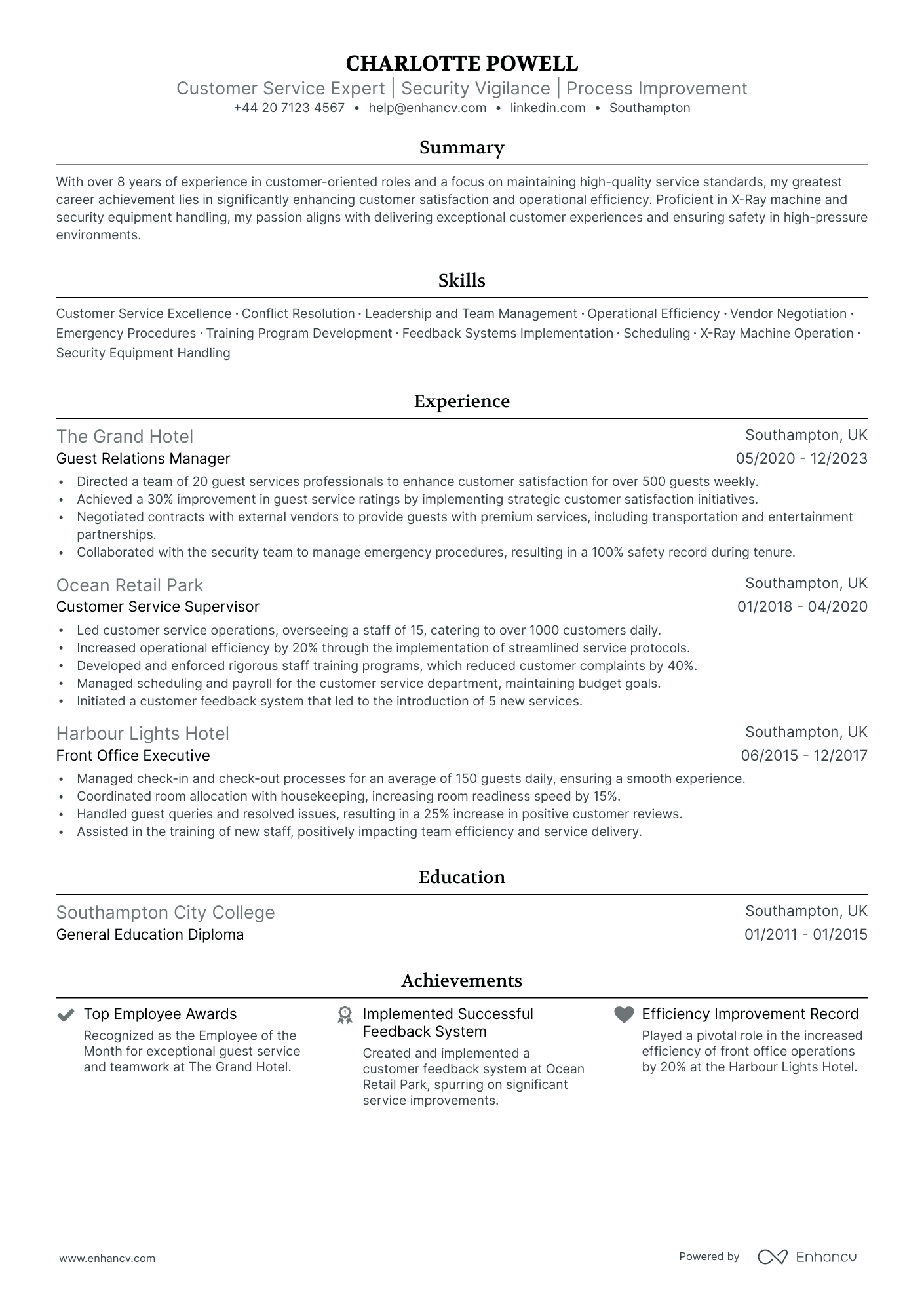 Security Officer CV Examples & Guide for 2025