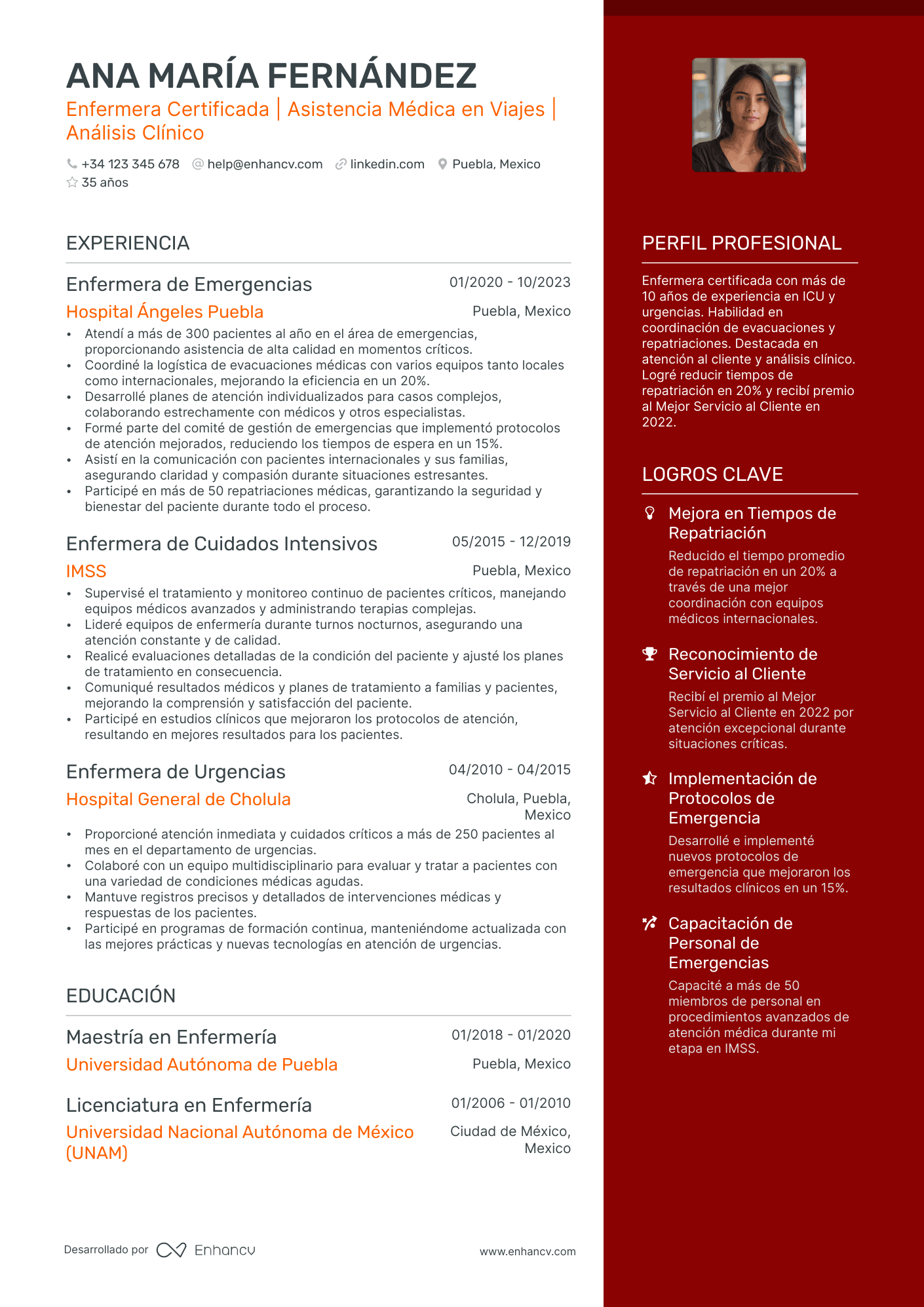 12 Ejemplos de Currículum de Enfermera que Consiguieron Empleo en 2024