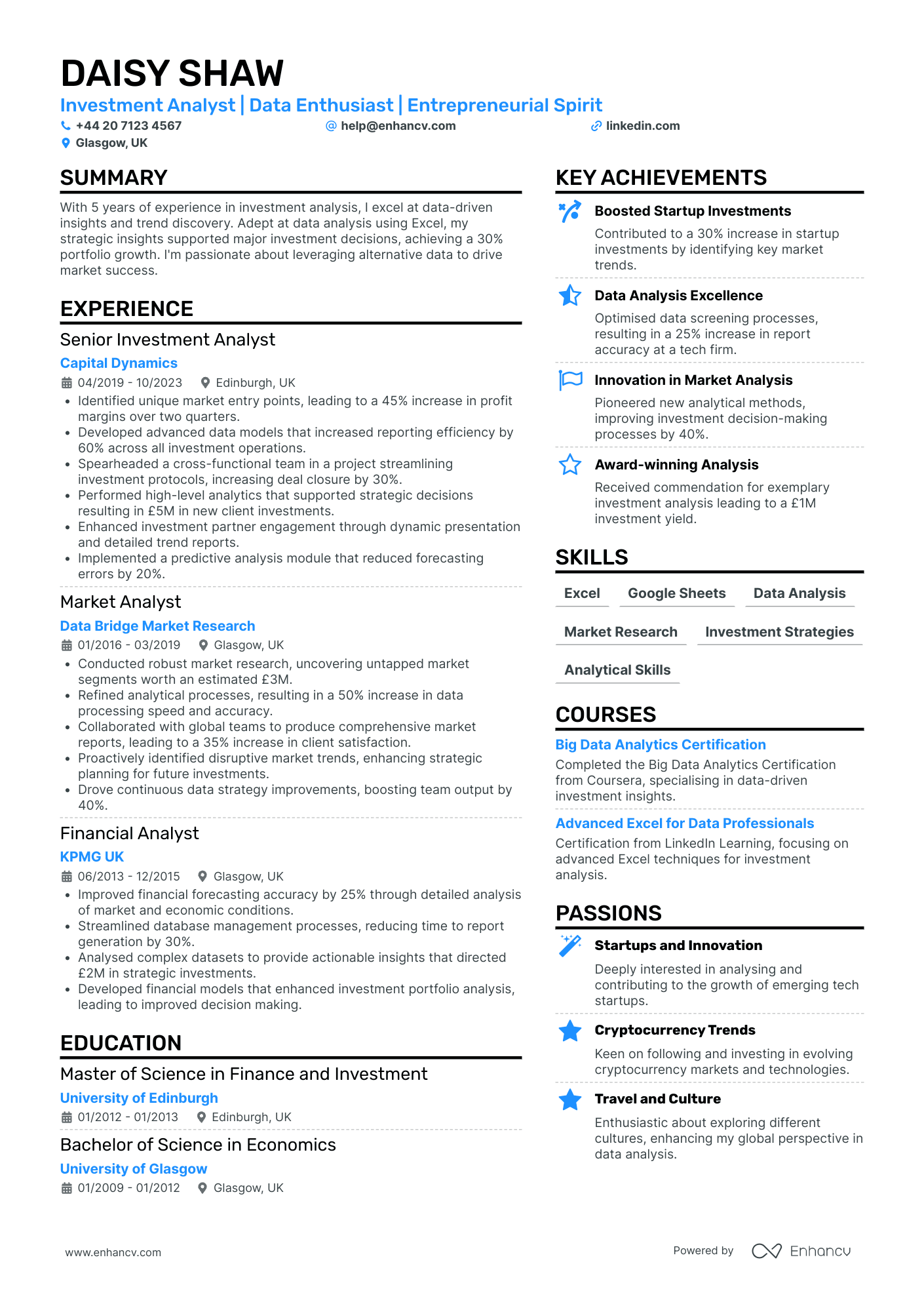 Data Analyst CV Examples Guide For 2026 Data Analyst CV Examples Guide For 2026