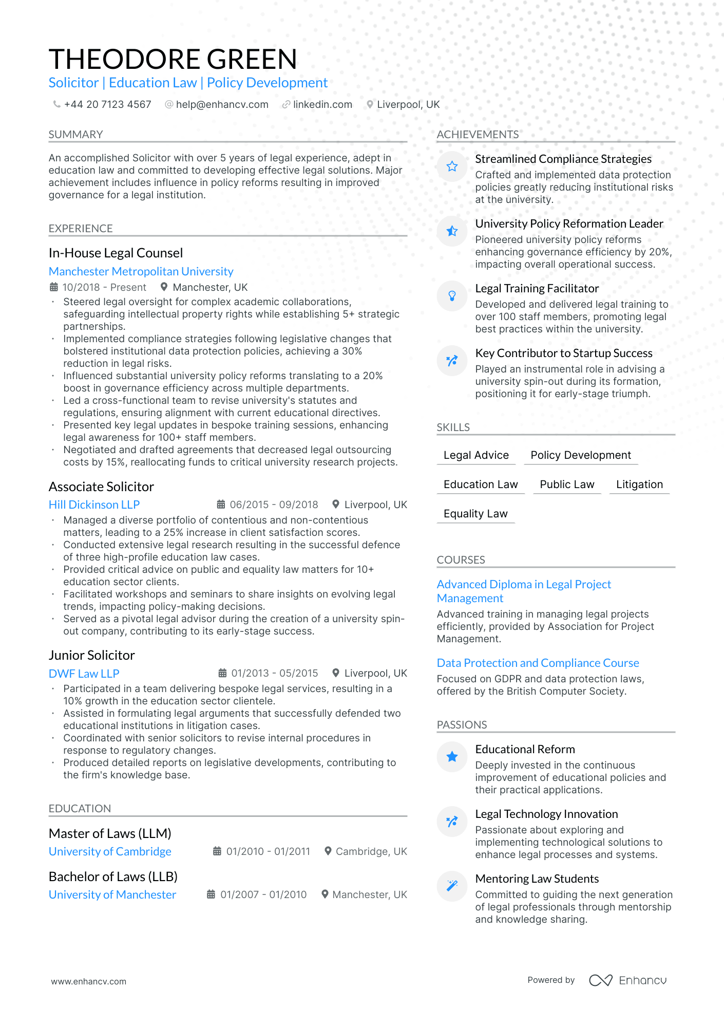 Lawyer CV Examples & Guide for 2025