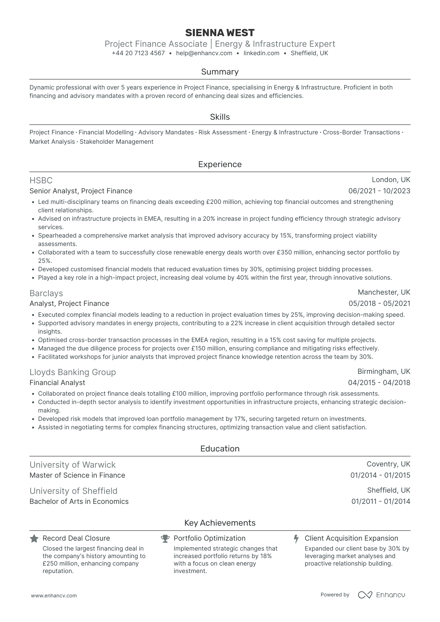 Banking CV Examples & Guide for 2025