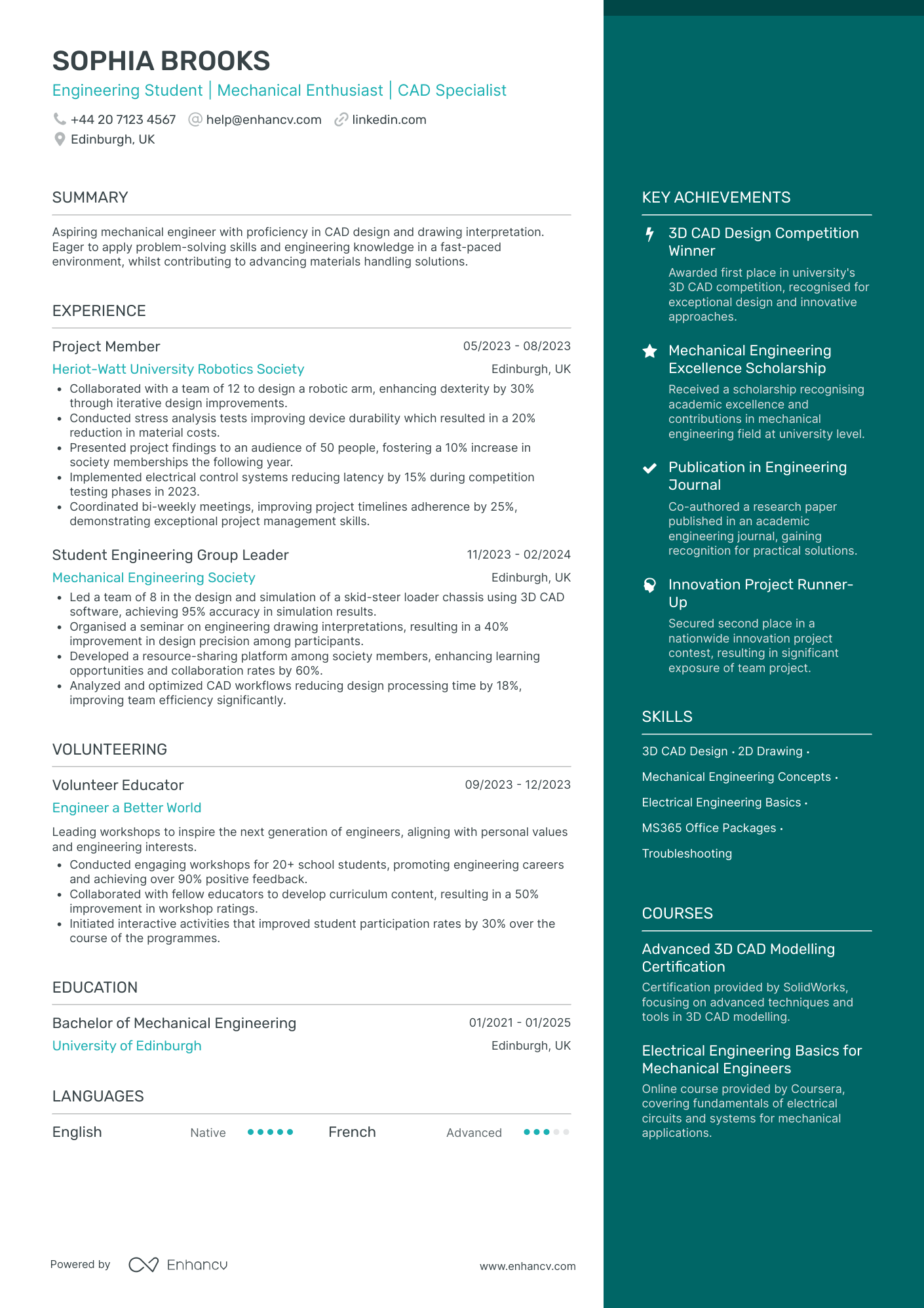 Engineering Student CV Examples & Guide for 2026