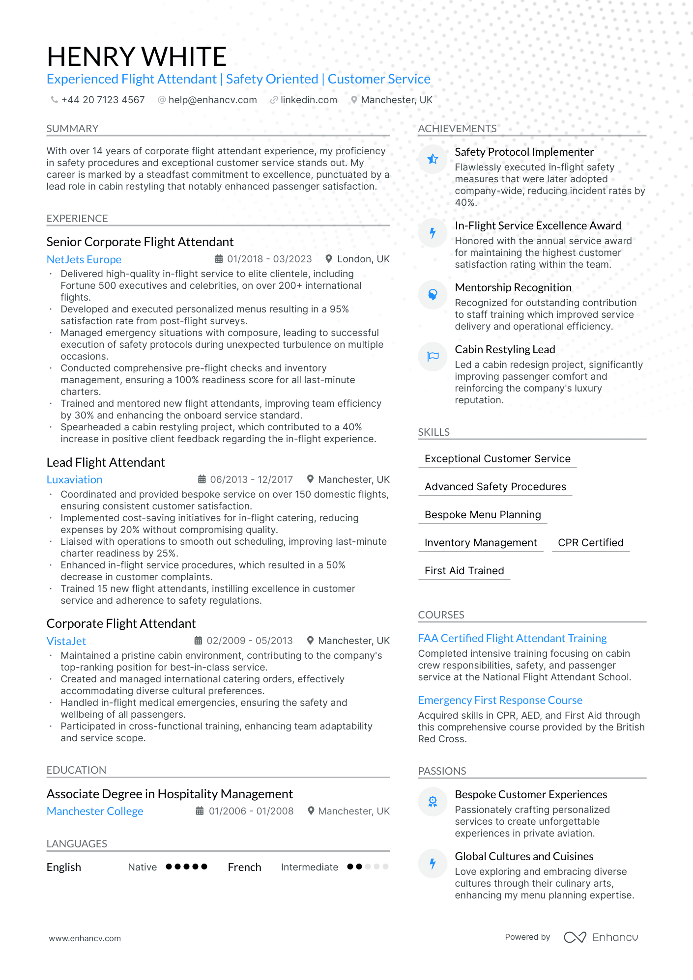 Flight Attendant CV Examples & Guide for 2025