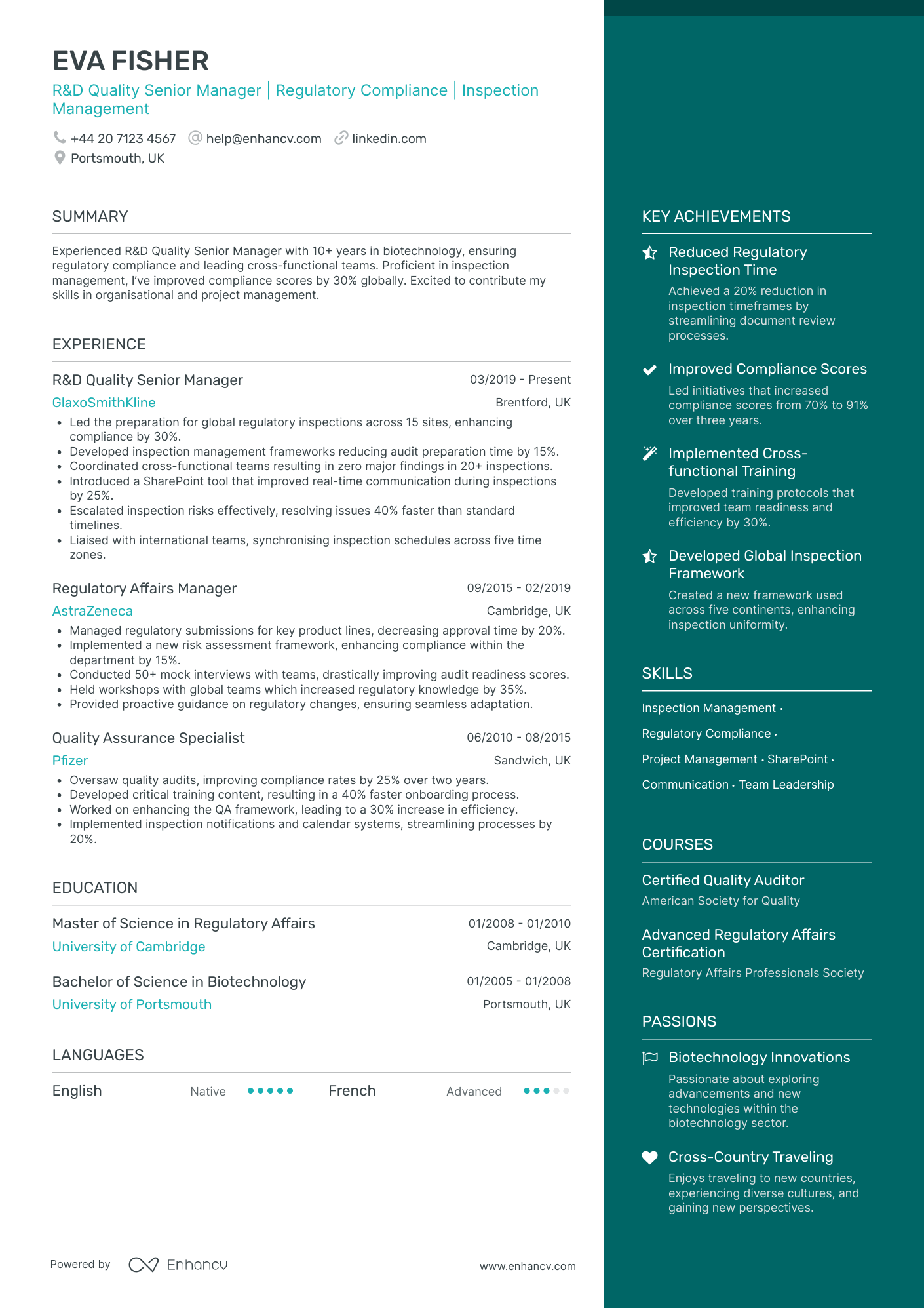 Quality Manager CV Examples & Guide for 2026
