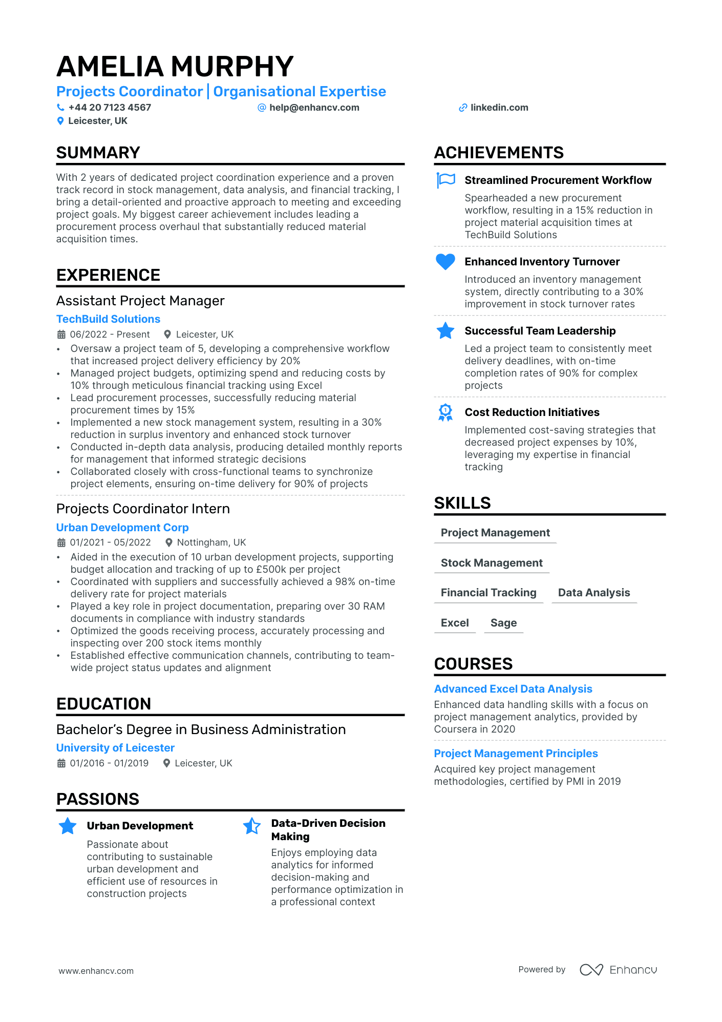 Junior Project Manager CV Examples & Guide for 2025