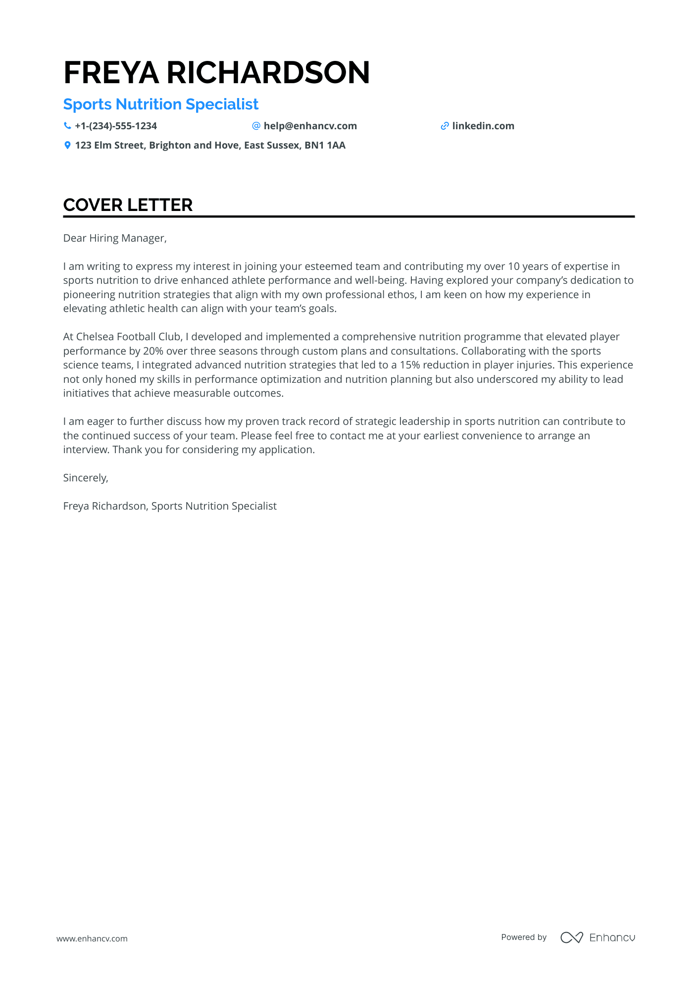 Sports Cover Letter Examples & Guide for 2026