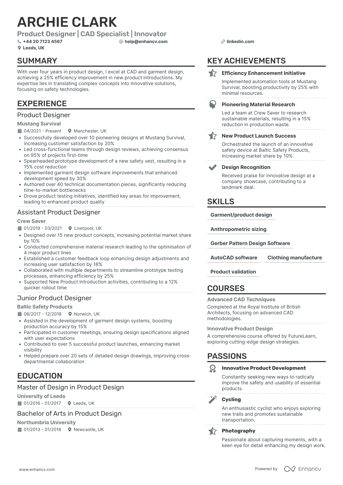 Product Designer CV Examples & Guide for 2026