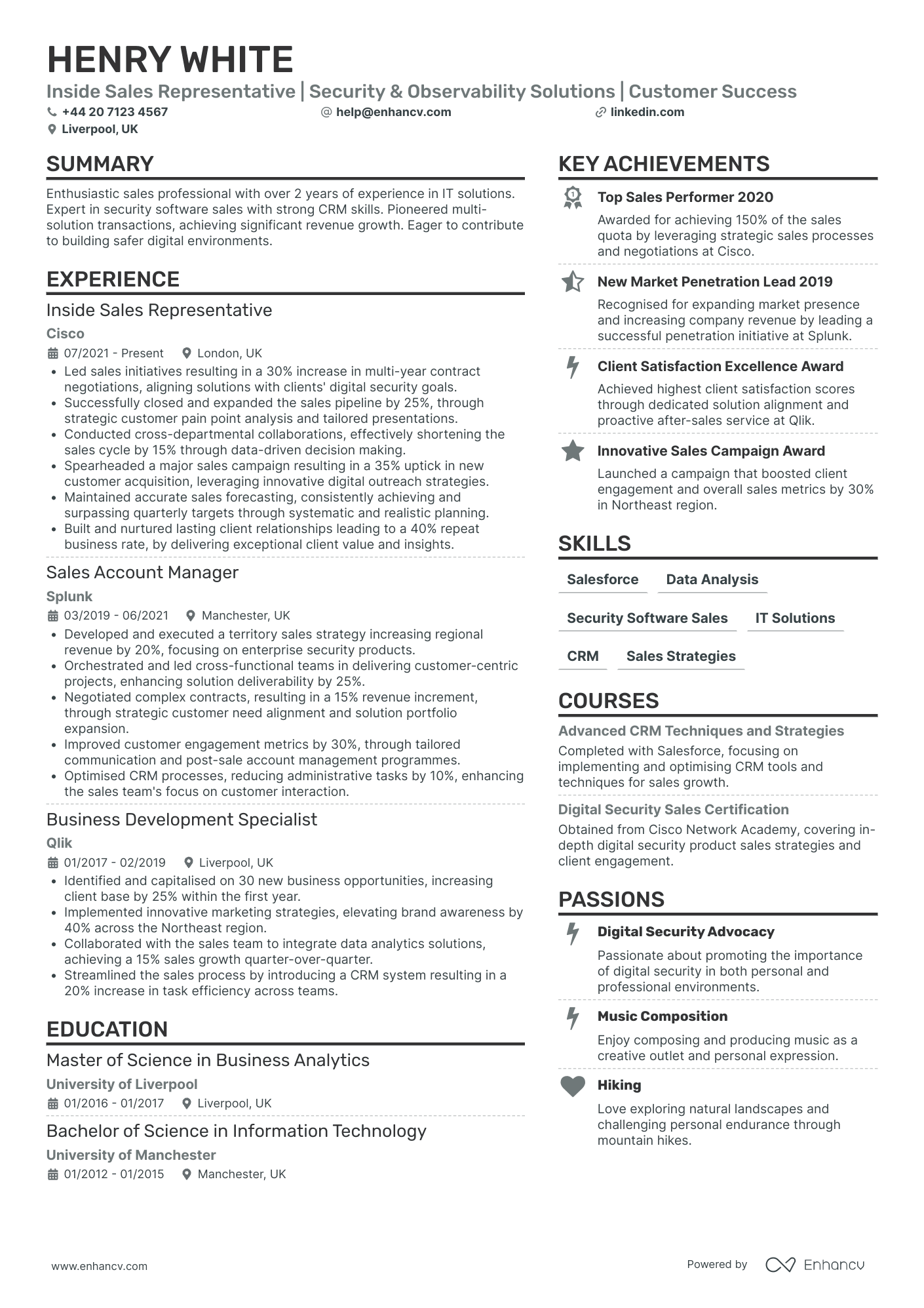 Sales Development Representative CV Examples & Guide for 2026