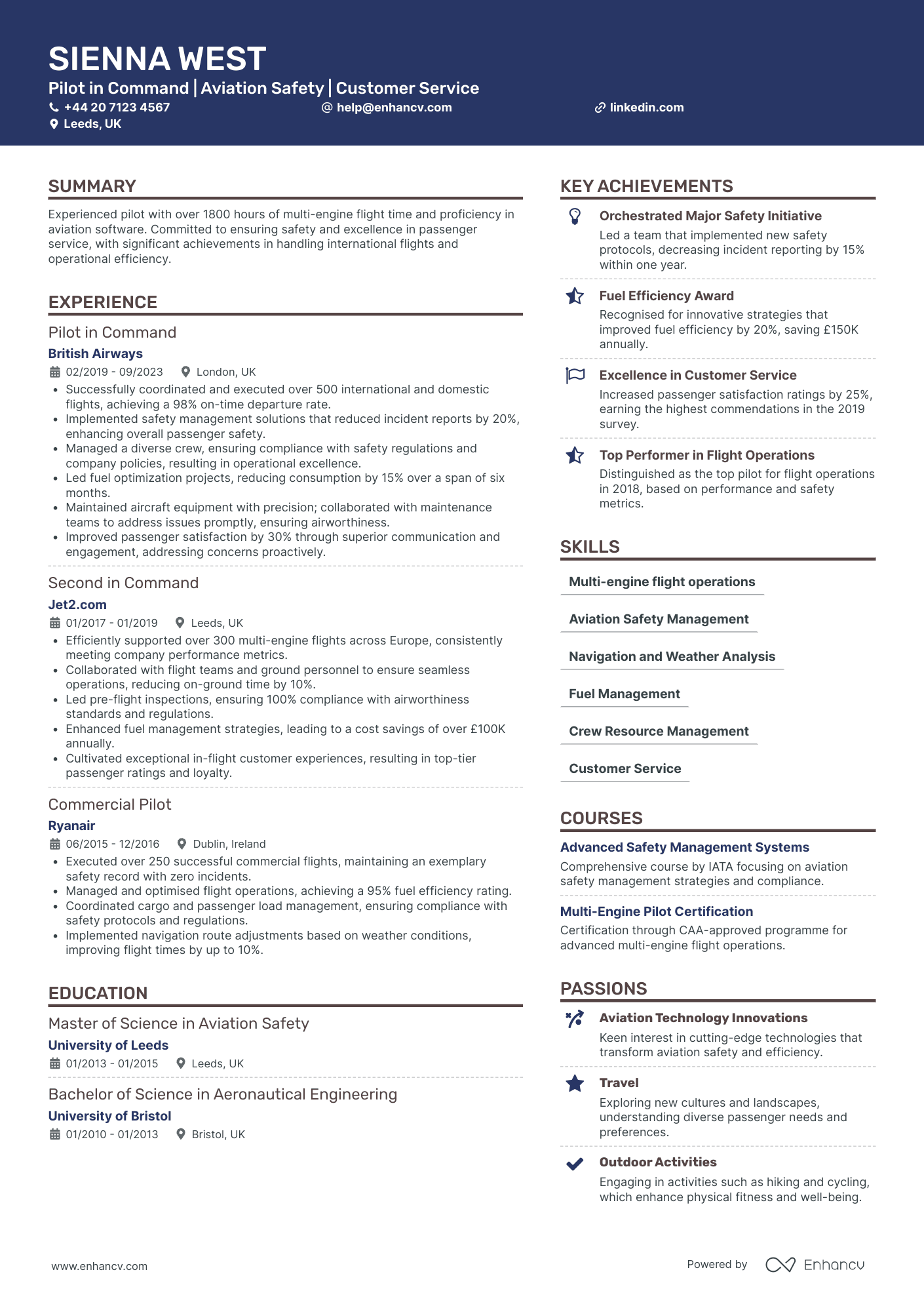 Pilot CV Examples & Guide for 2026