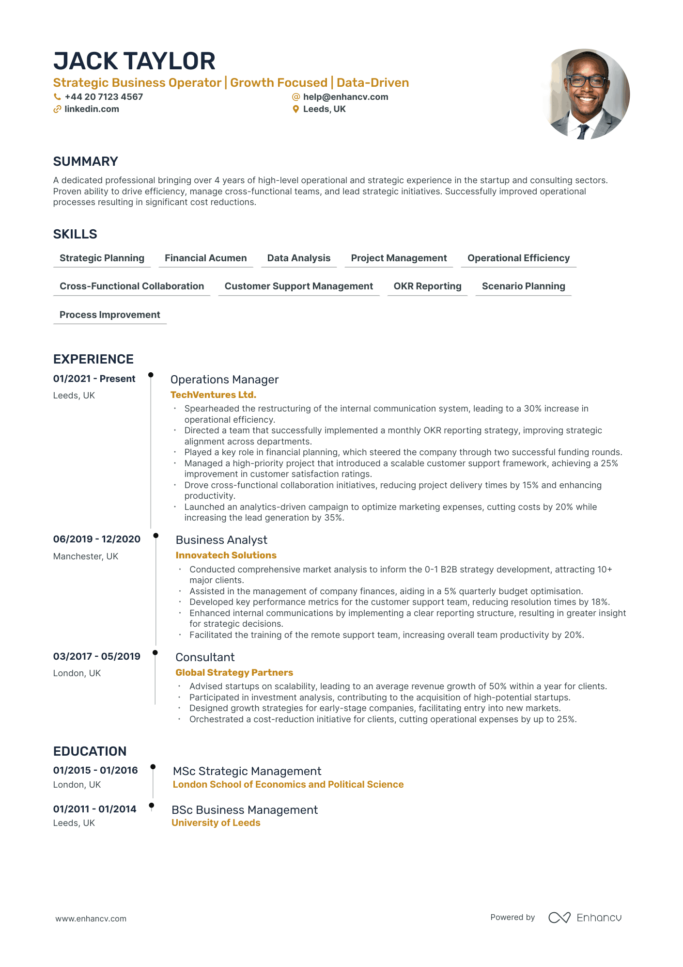 Chief of Staff CV Examples & Guide for 2025