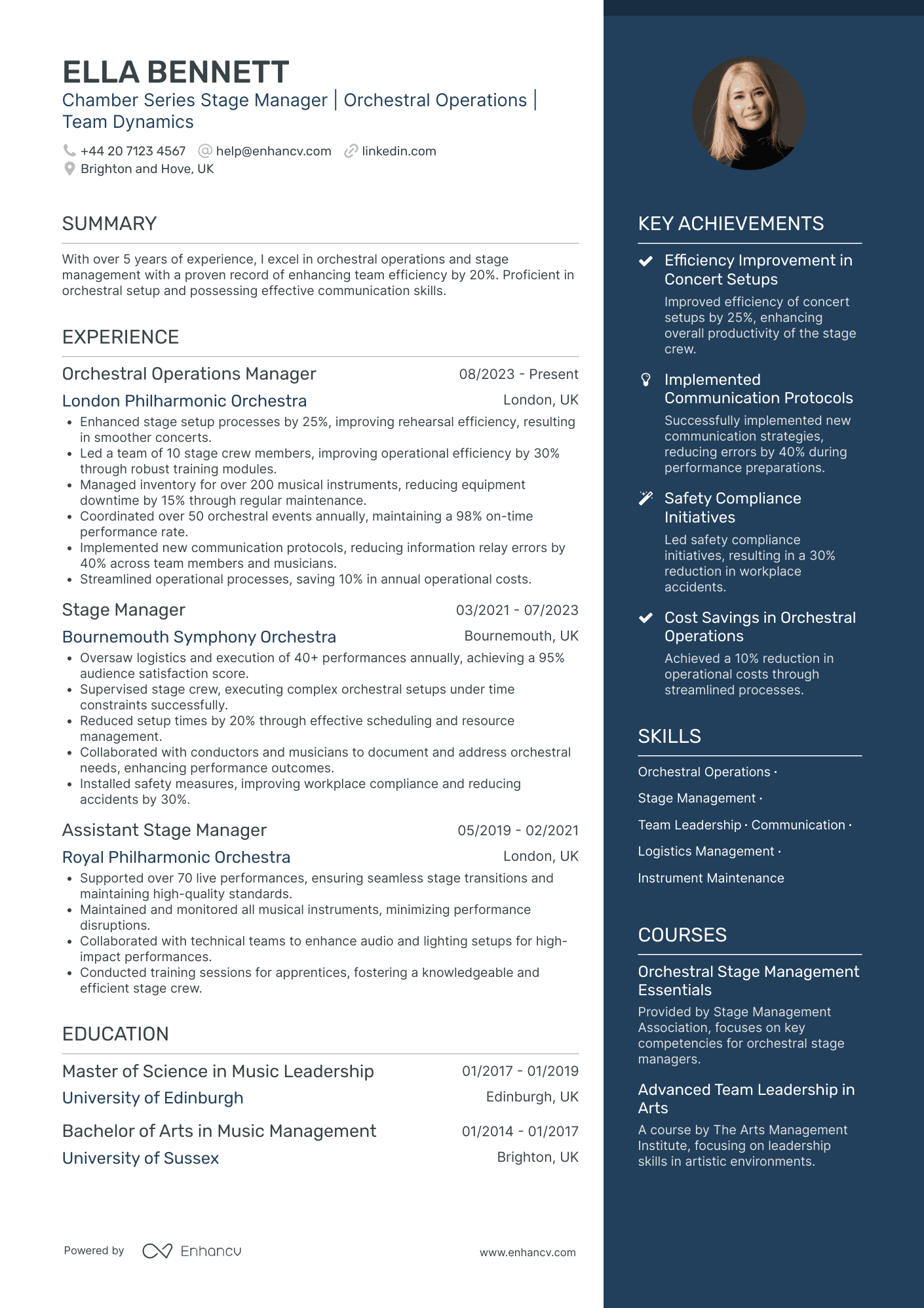 Stage Manager CV Examples & Guide for 2026