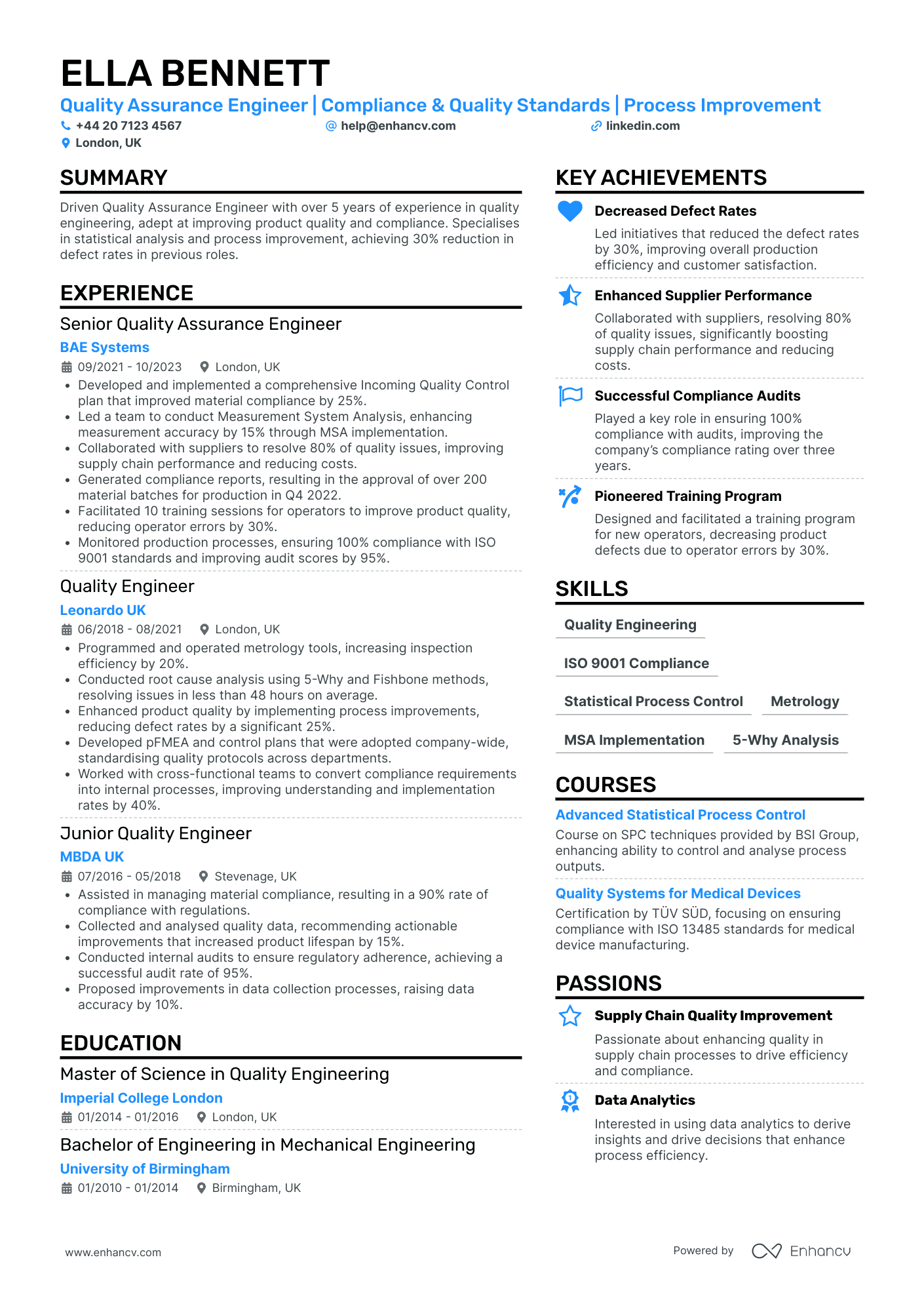 Chemical Engineer CV Examples & Guide for 2026