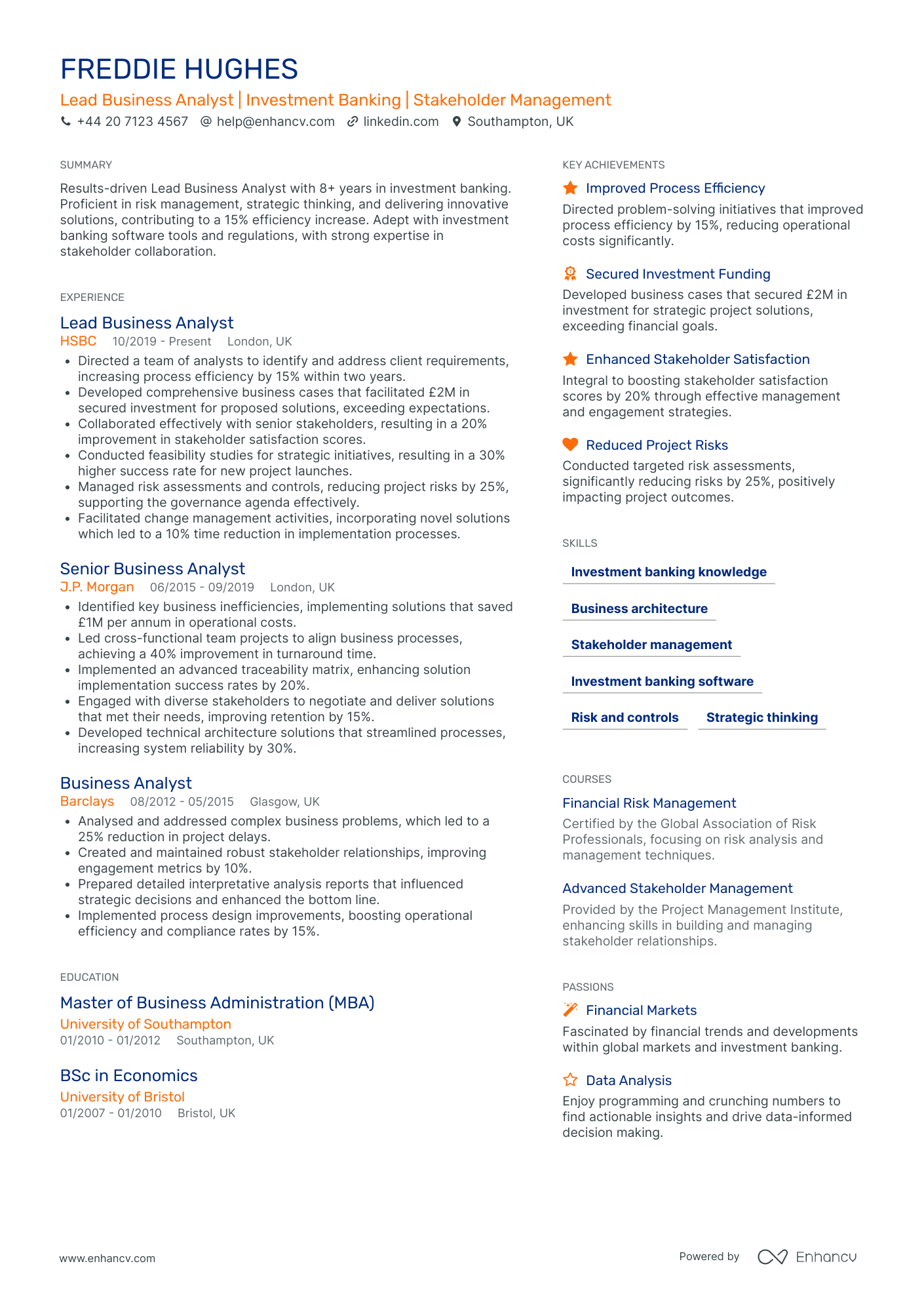 Business Analyst CV Examples & Guide for 2025