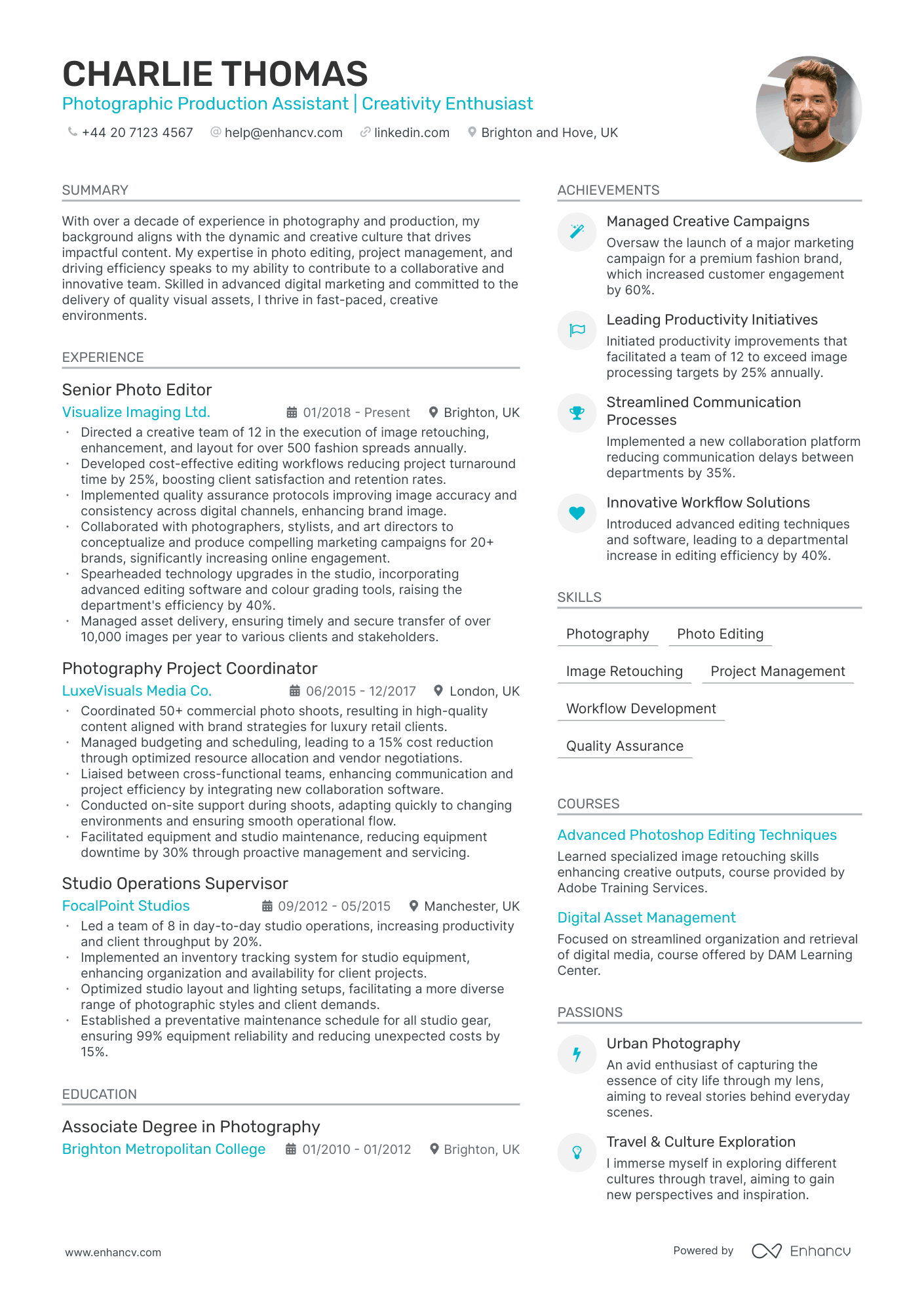 Production Assistant CV Examples & Guide for 2025