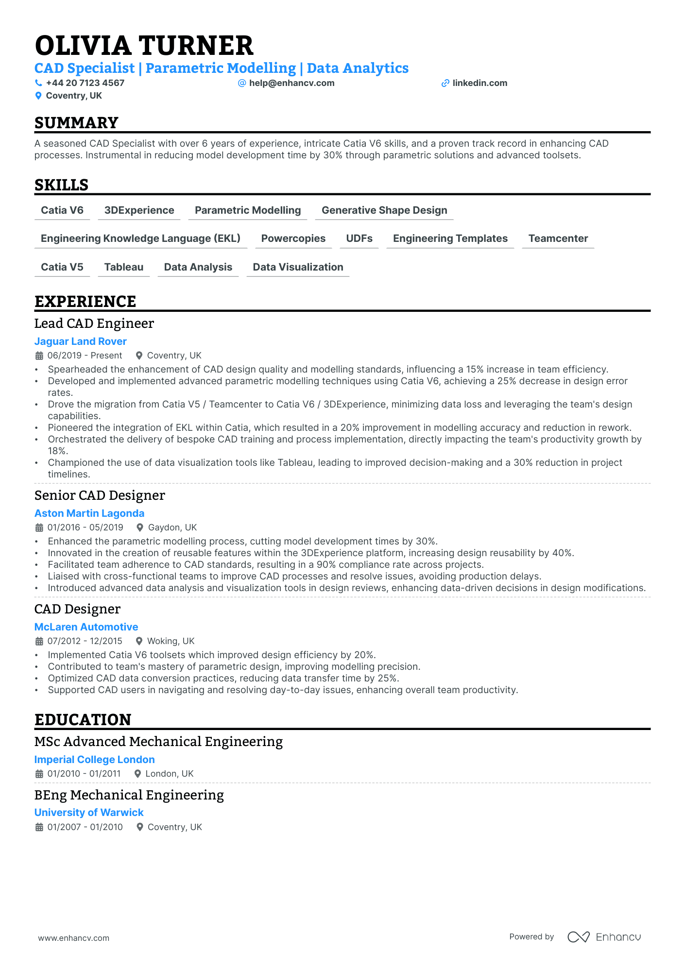 Process Engineer CV Examples & Guide for 2025
