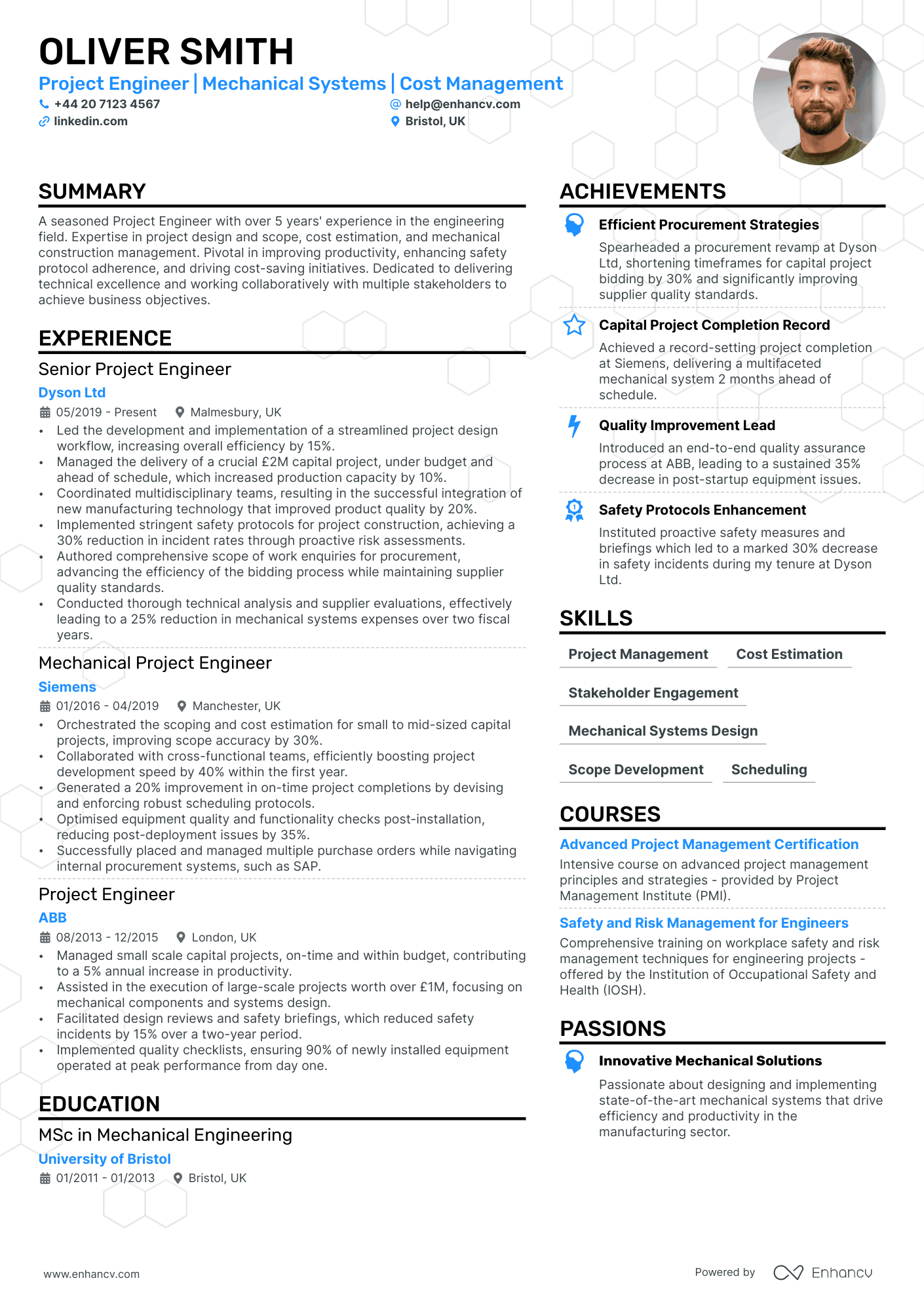 Project Engineer CV Examples & Guide for 2024
