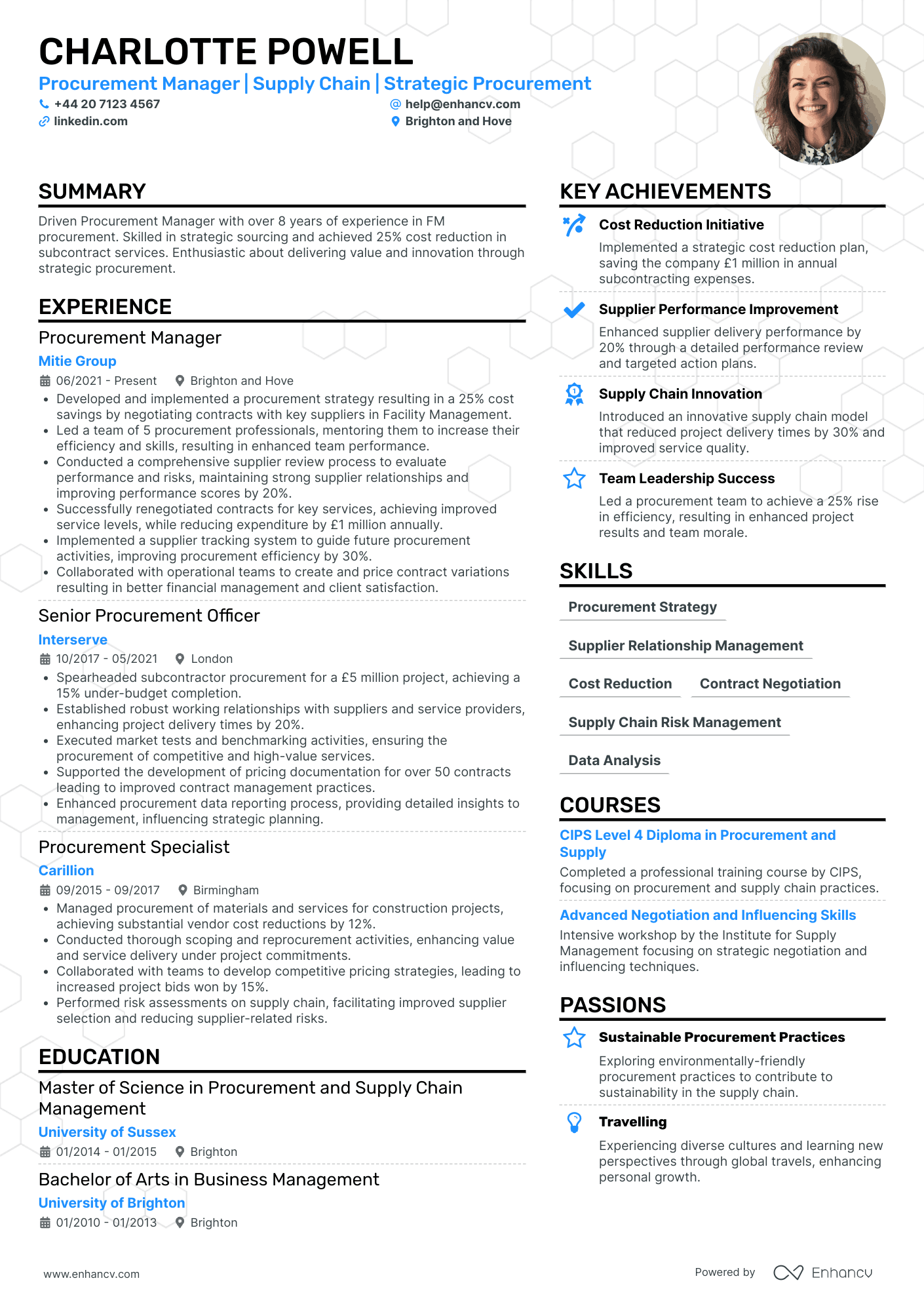 Procurement Manager CV Examples & Guide for 2026