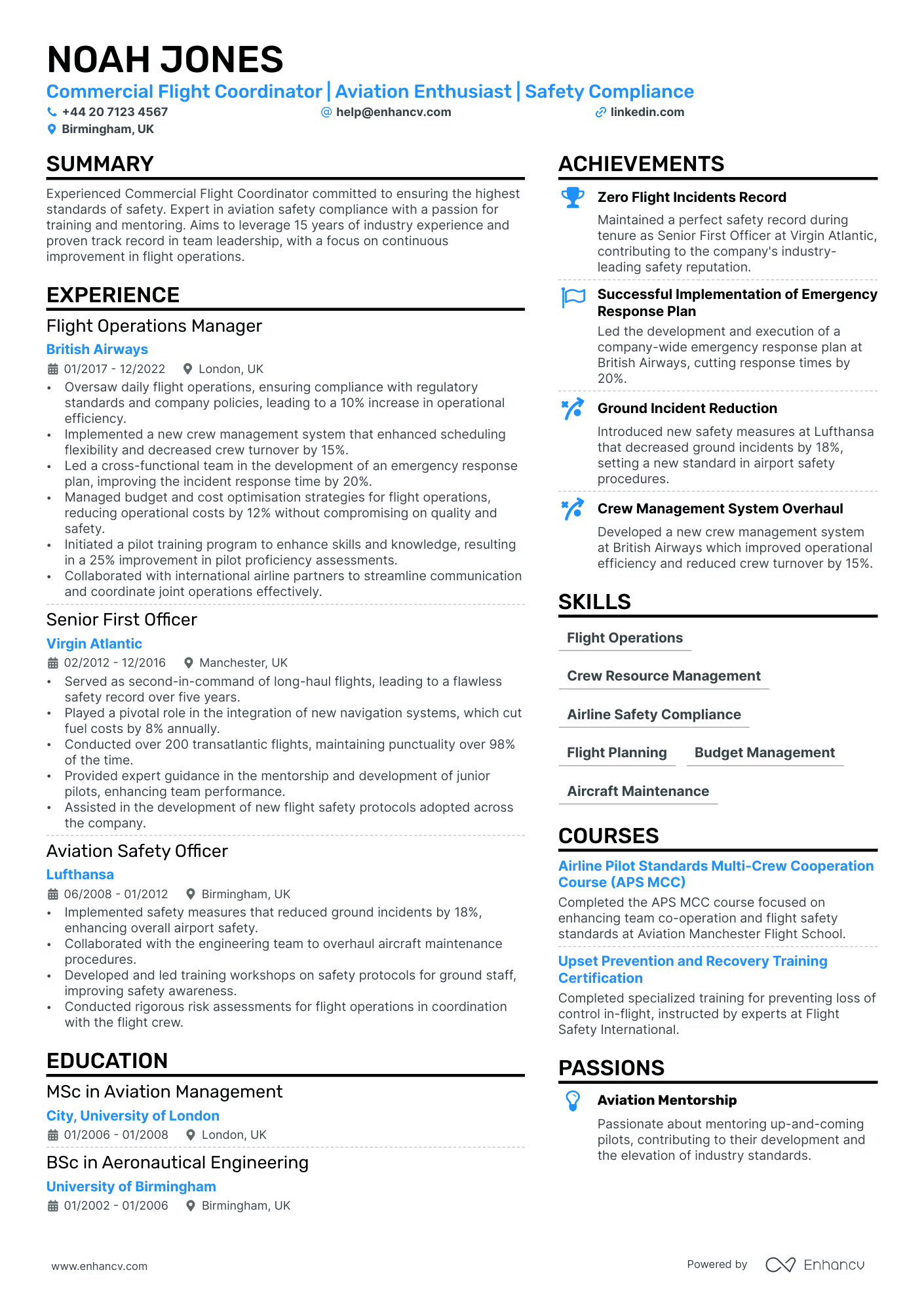 Airline Pilot CV Examples & Guide for 2024