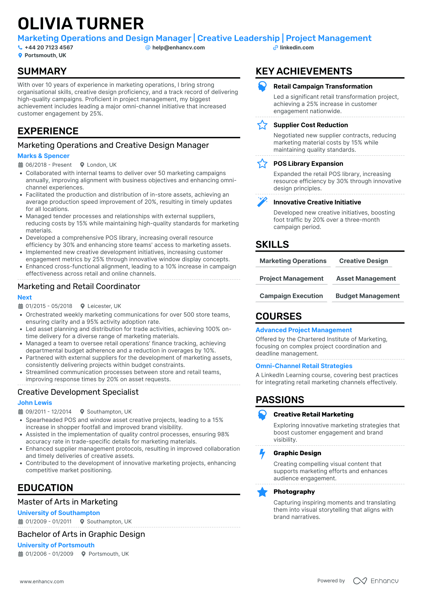 Design Manager CV Examples & Guide for 2026