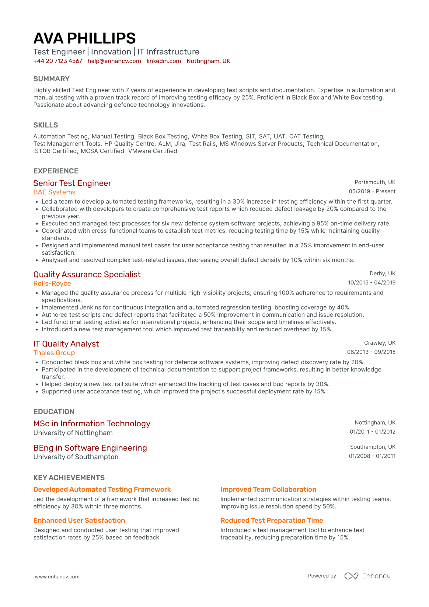 Software Tester CV Examples & Guide for 2026