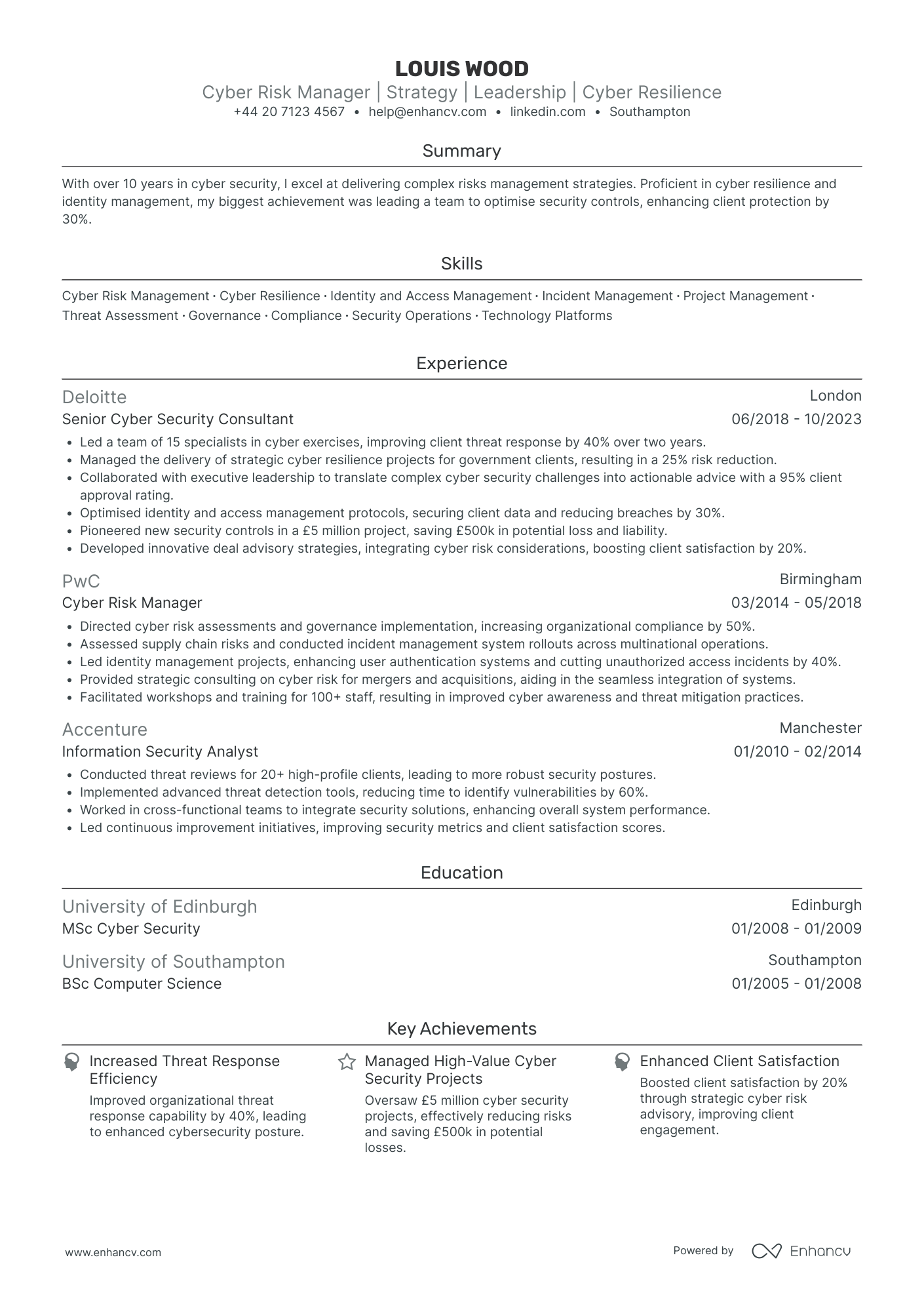 Cyber Security CV Examples & Guide for 2025