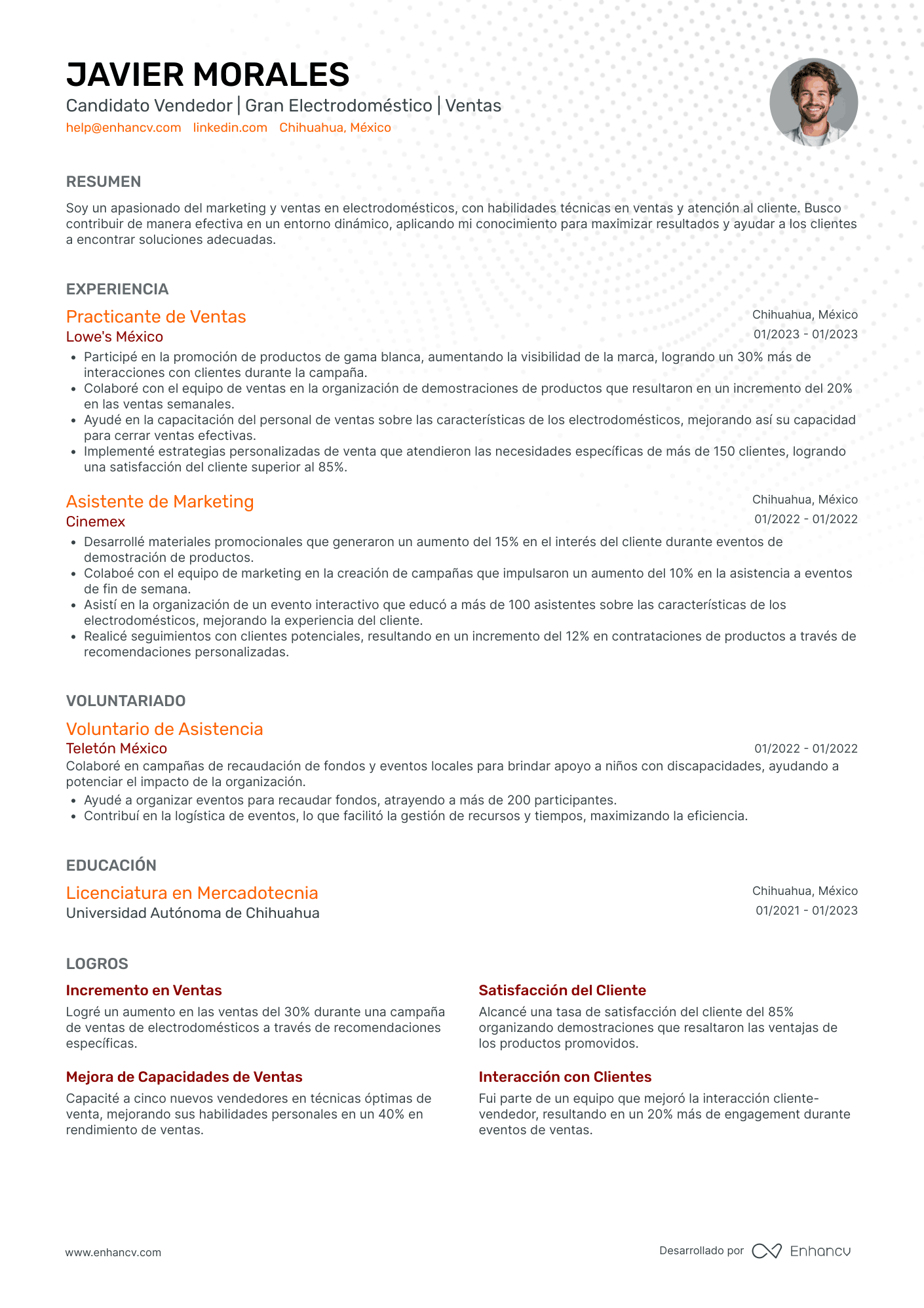 Currículum de Vendedor: Ejemplos Con y Sin Experiencia