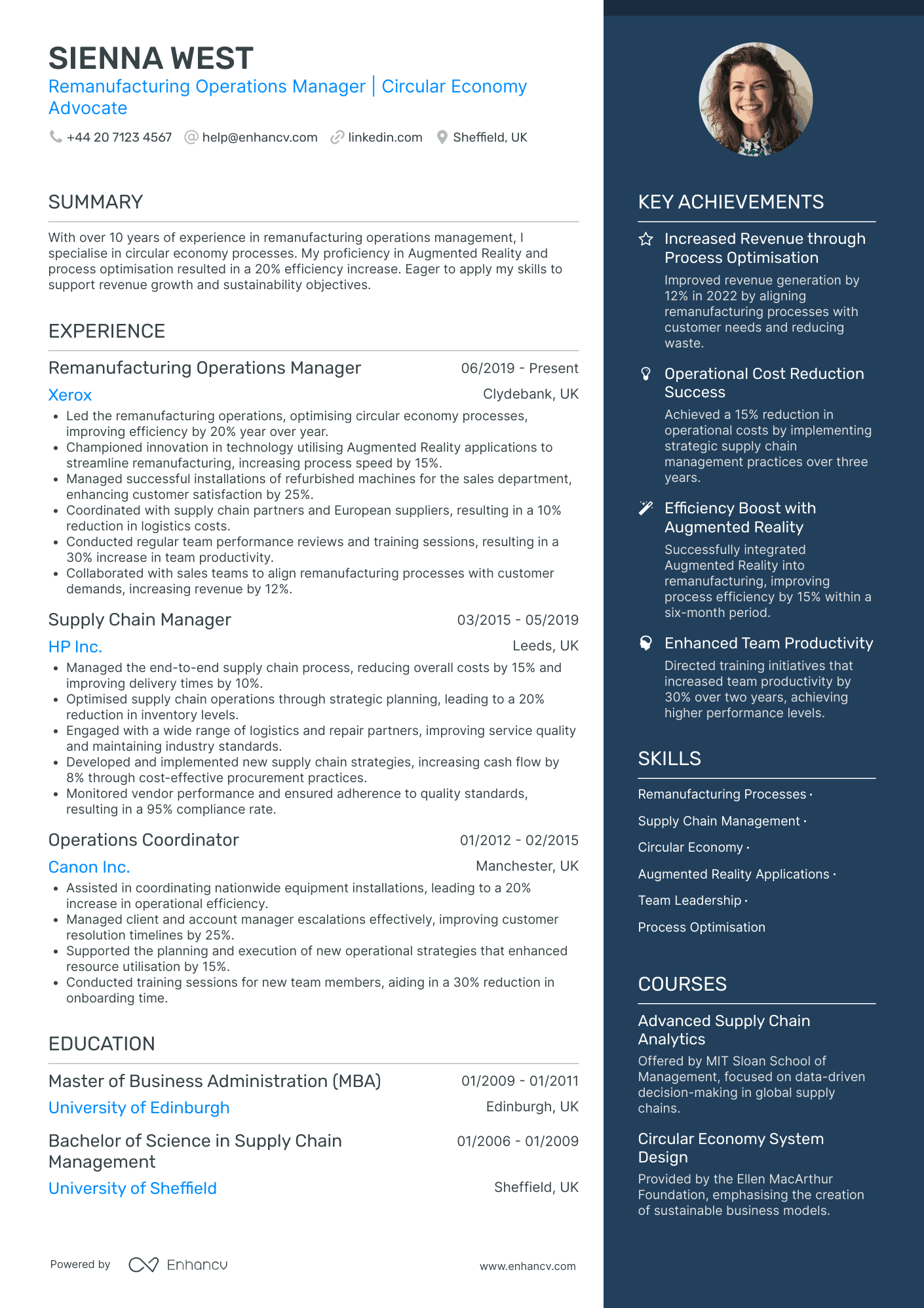 Operations Manager CV Examples & Guide for 2025