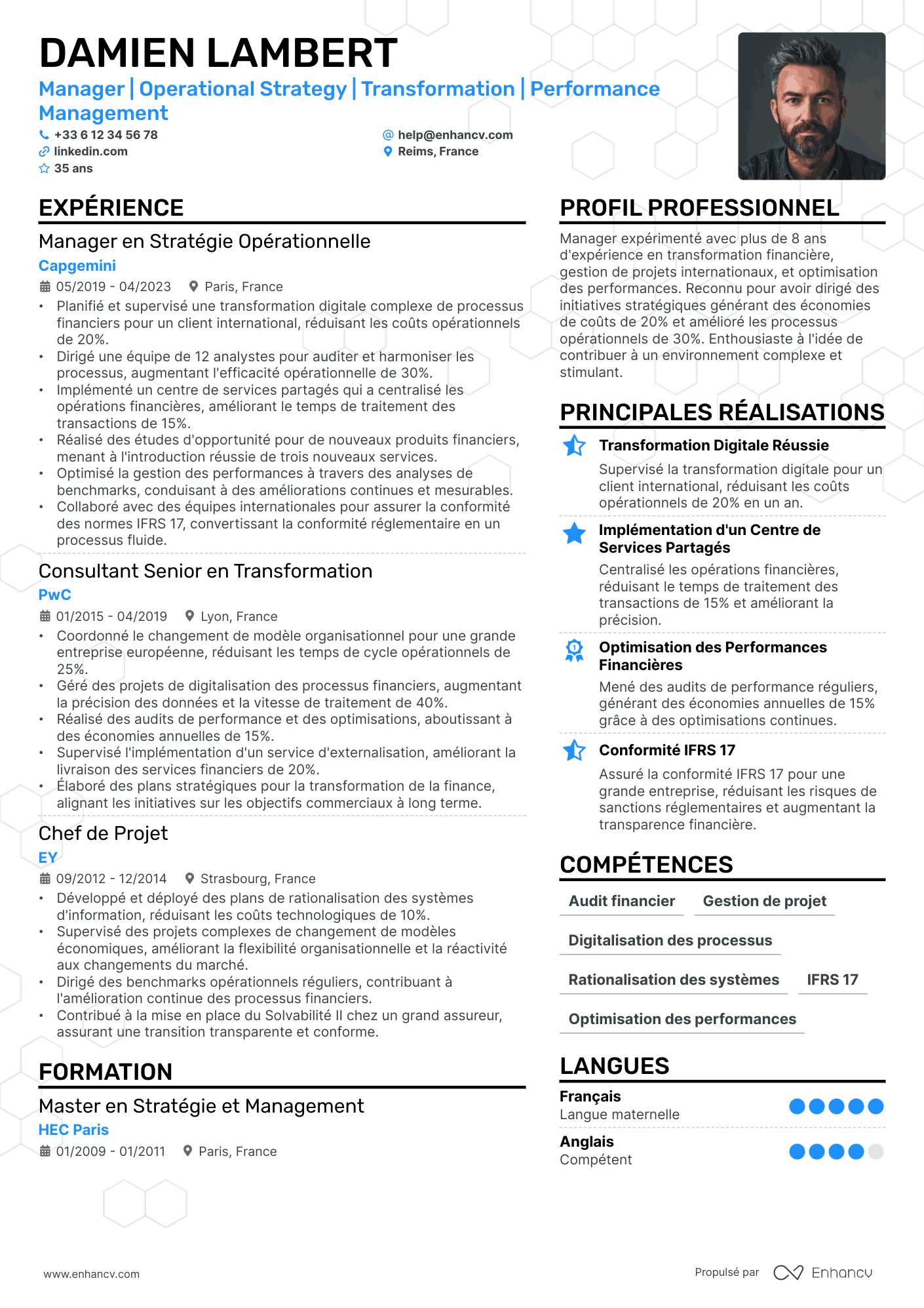 Exemple de CV de Manager des Finances qui a Obtenu un Emploi et ...